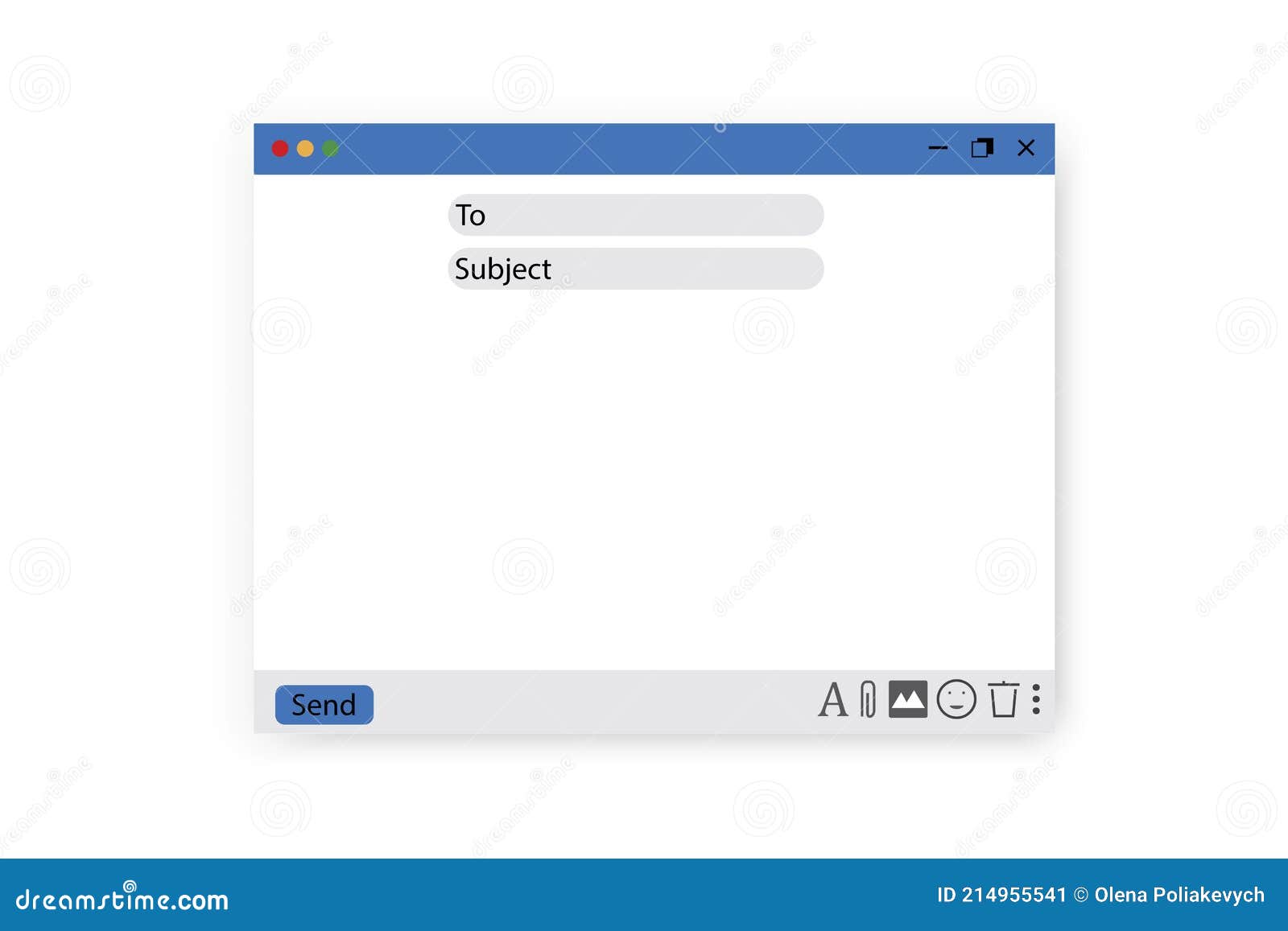 Mail Window Template. User Interface. Mail Icon. Website Template ...