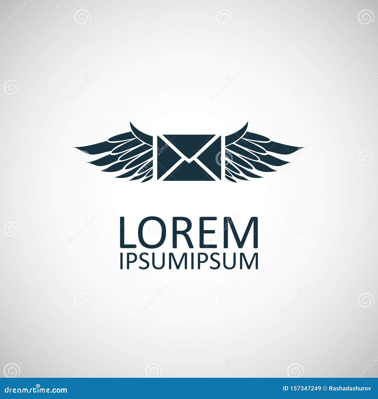 Mail Wings Icon Trendy Simple Concept Stock Vector - Illustration of ...