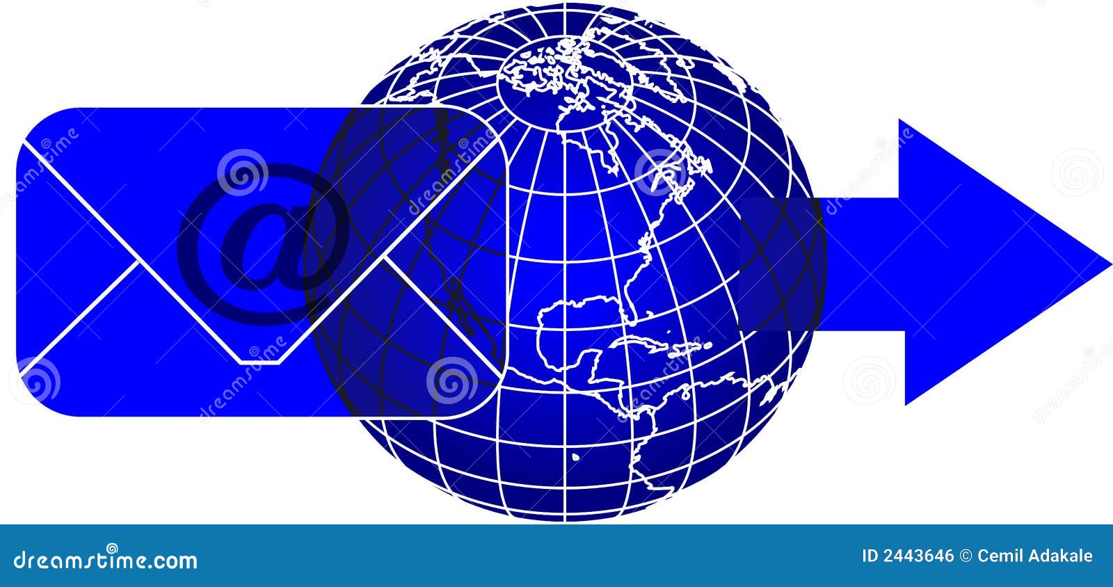 Mail and world stock vector. Illustration of profile, connect - 2443646