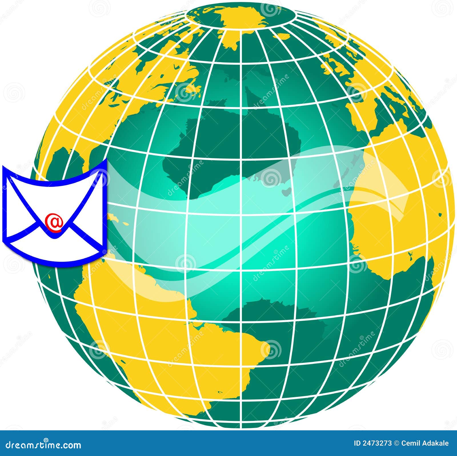 Mail and world globe1 stock vector. Illustration of connectivity - 2473273