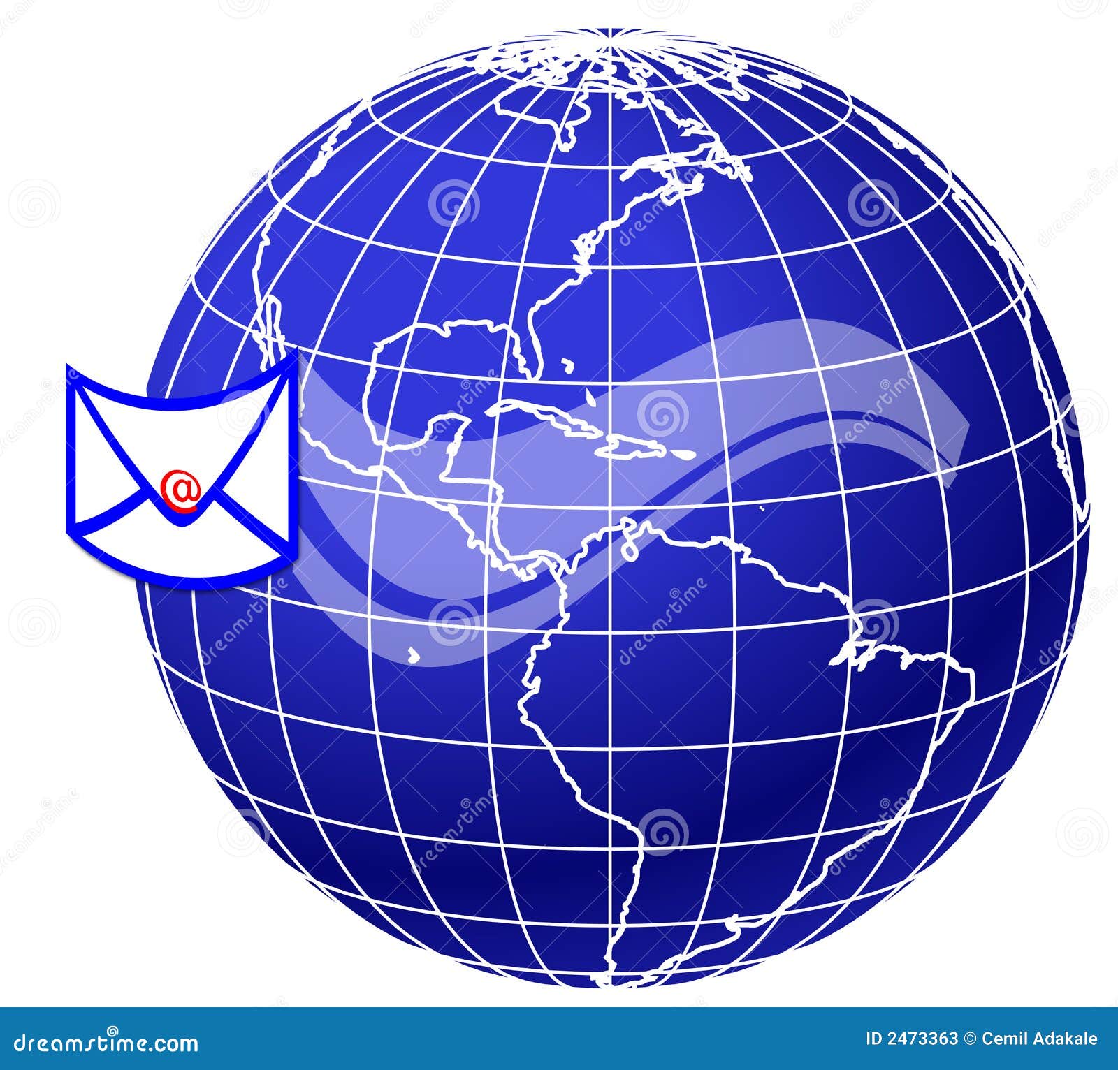 Mail and world globe5 stock vector. Illustration of connectivity - 2473363