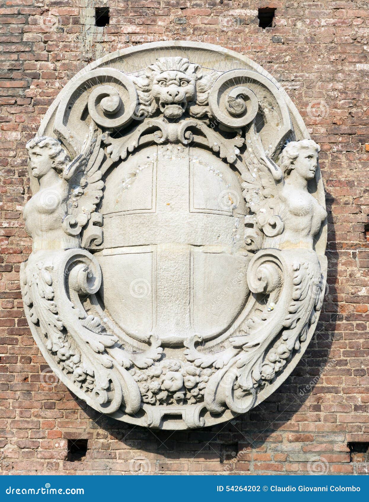 Mailand, Castello Sforzesco Stockfoto - Bild von symbol, ziegelstein ...