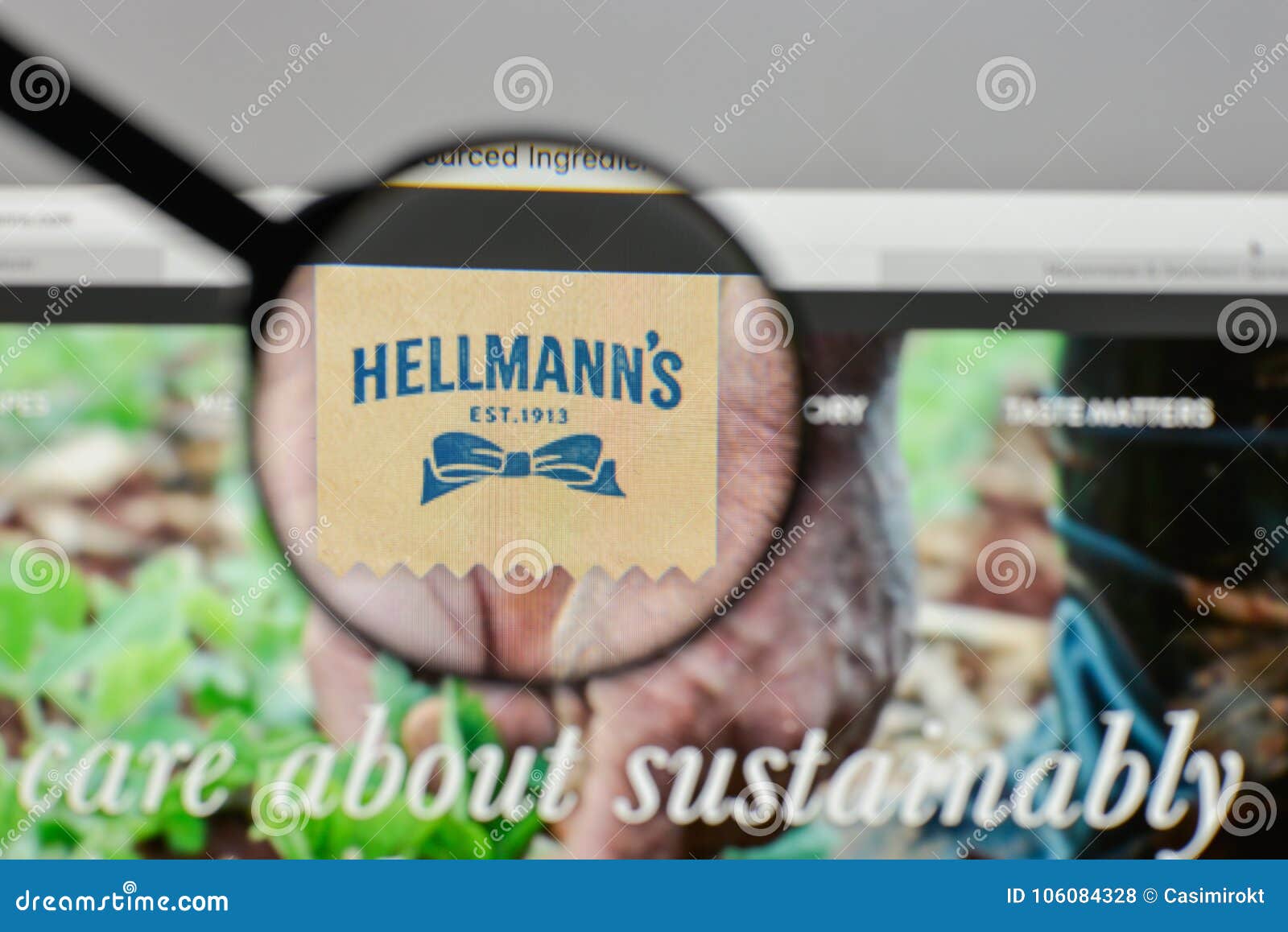 Mailand, Italien - 10. August 2017: Hellmans Logo Auf Der Website Ho ...
