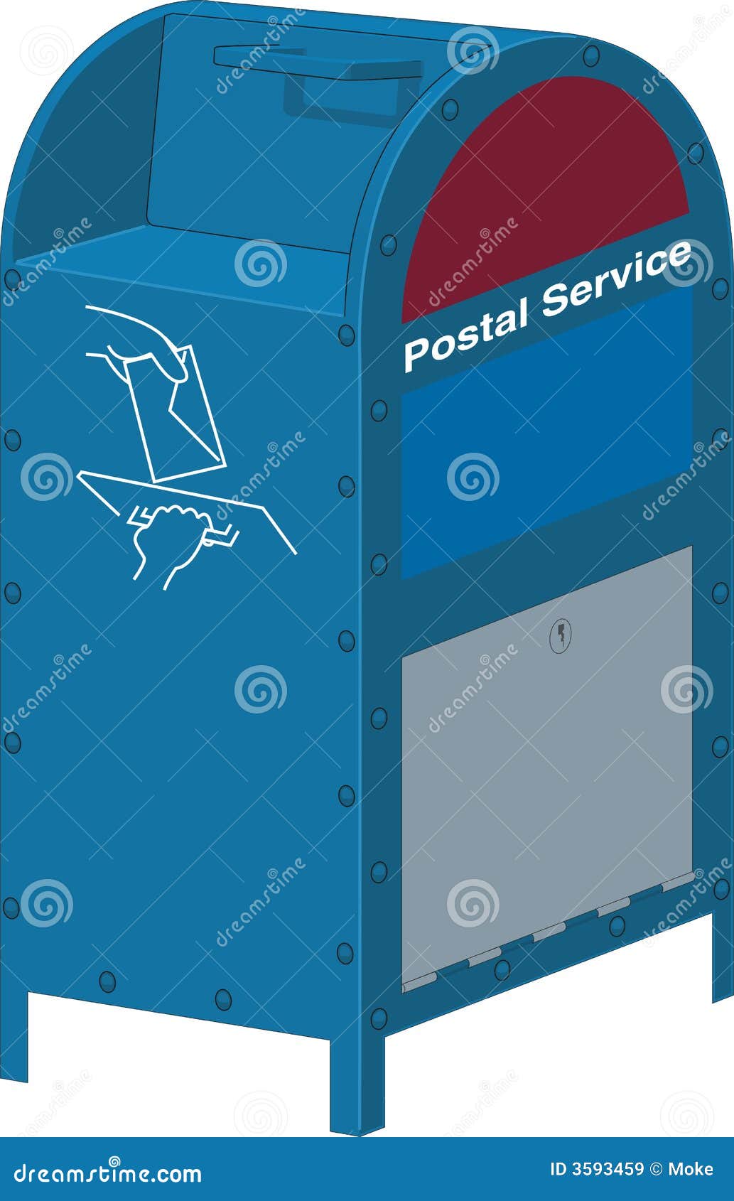 Mailbox stock illustration. Illustration of mailbox, regular - 3593459