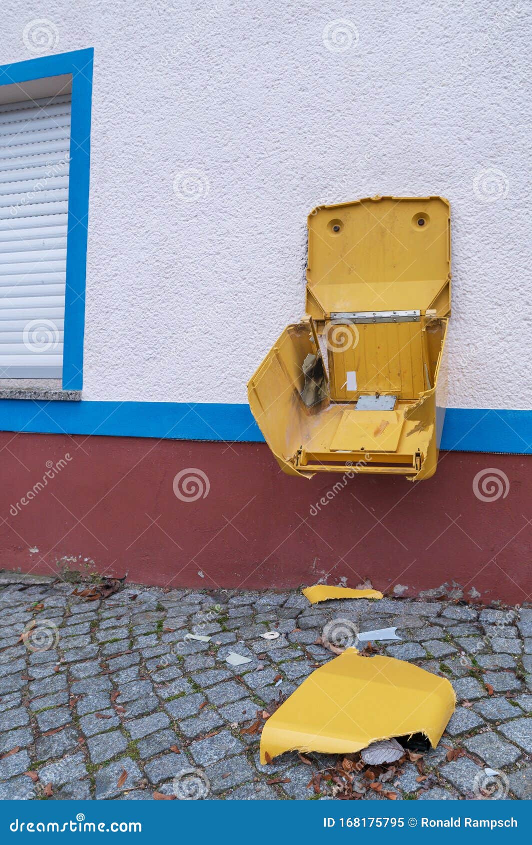 A Mailbox Blown Up with New Year`s Eve Fireworks Stock Image - Image of ...