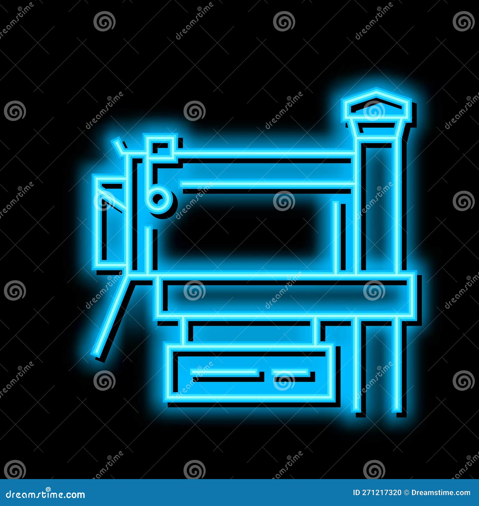 Mailbox Box for Mail Neon Glow Icon Illustration Stock Vector ...