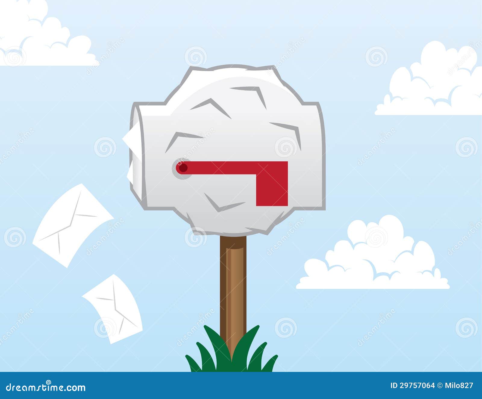Mailbox Stuffed Stock Illustrations – 142 Mailbox Stuffed Stock ...