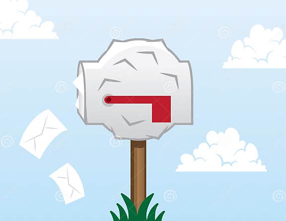 Mailbox Stuffed stock vector. Illustration of gray, green - 29757064