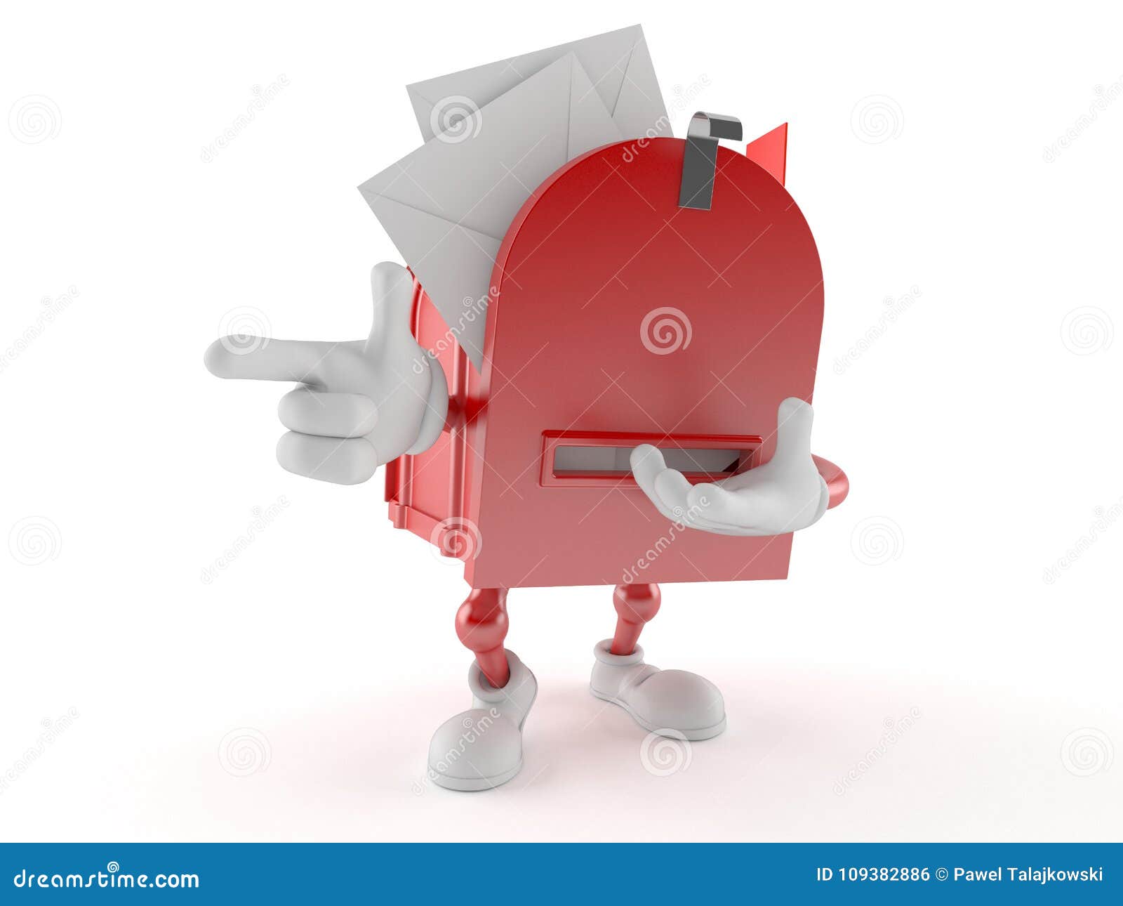 Mailbox character stock illustration. Illustration of gesture - 109382886