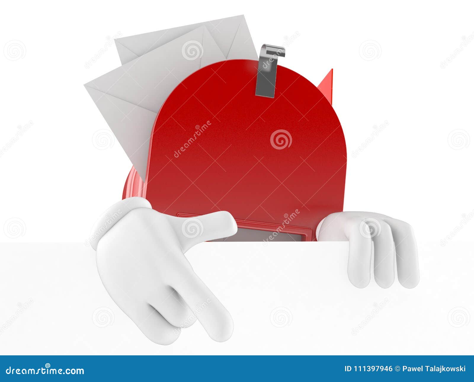 Mailbox character stock illustration. Illustration of full - 111397946