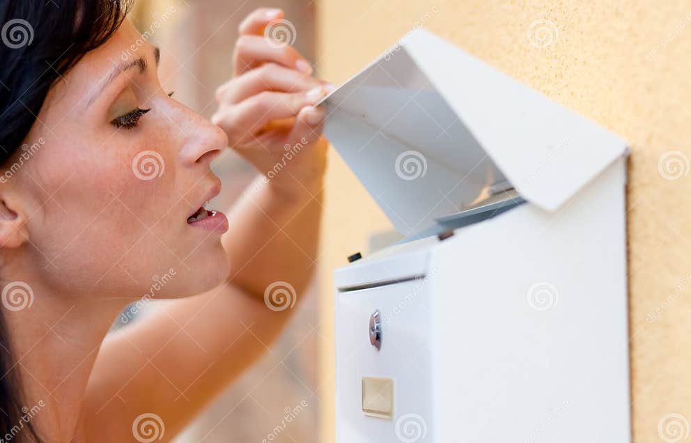 Mailbox check stock image. Image of hand, letters, delivered - 10577487