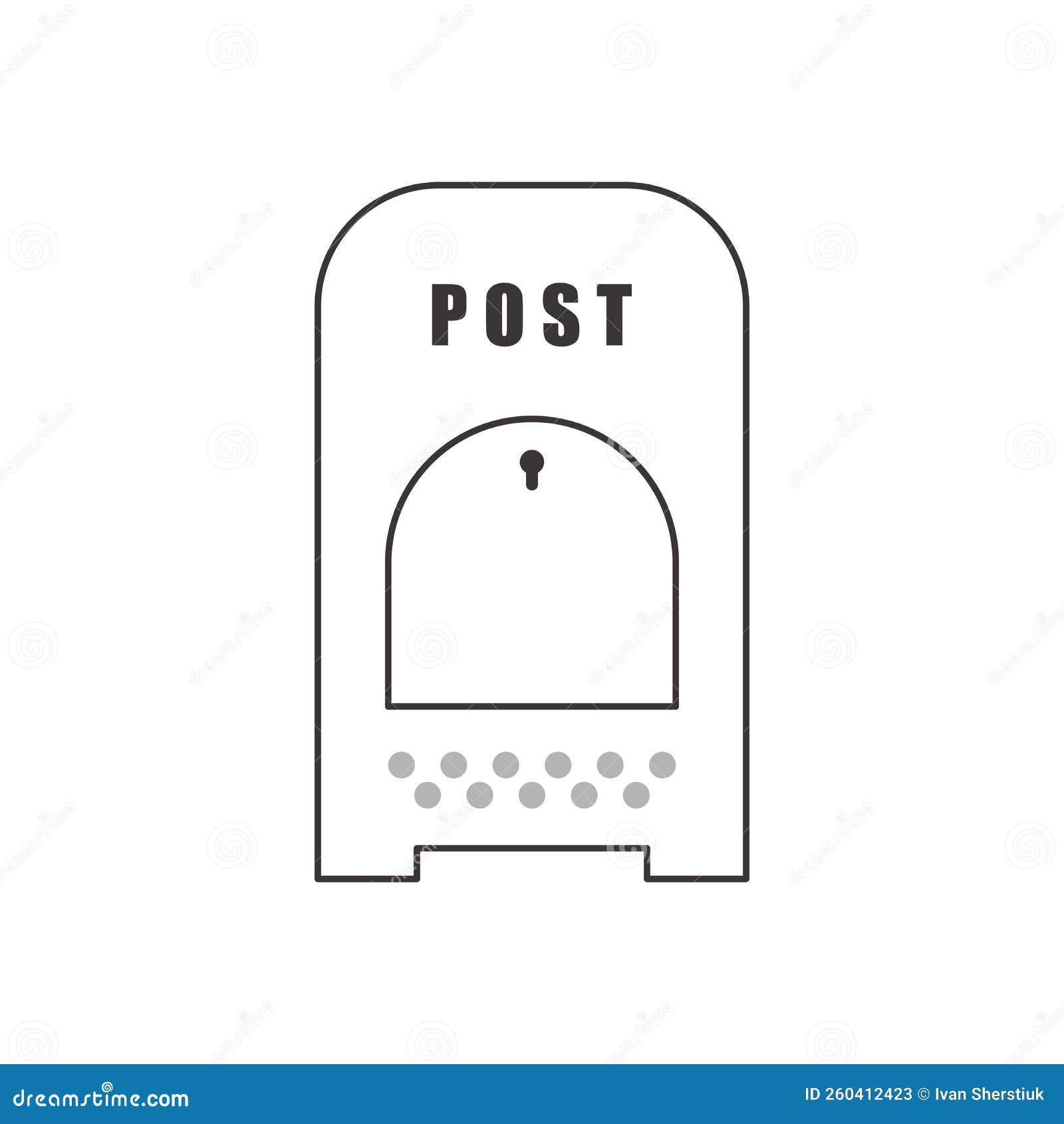 Mailbox. the Concept of Delivery of Cargo and Parcels. Linear Modern ...