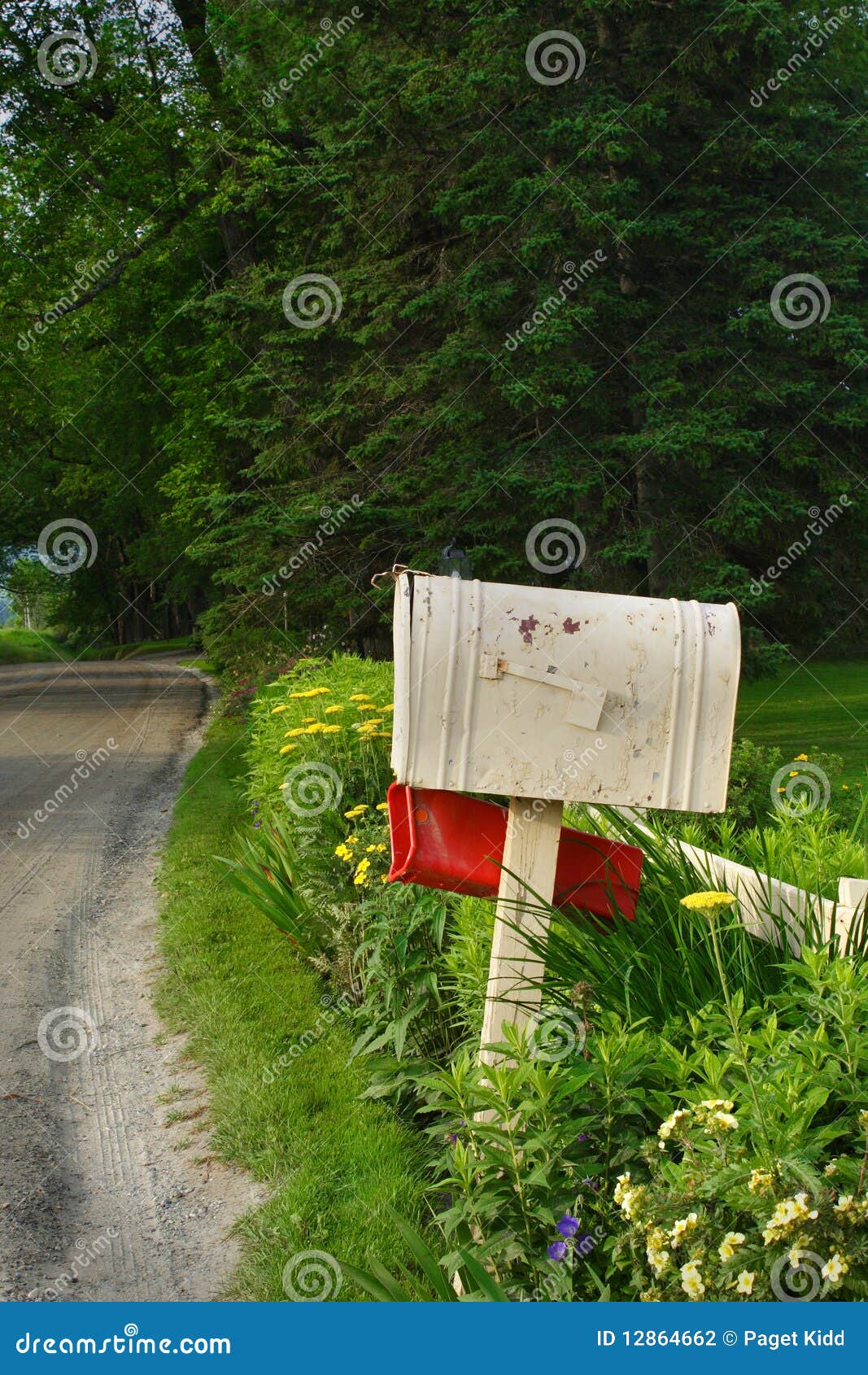 Rusty Mailbox on a Country Road Stock Photo - Image of farm, snail ...