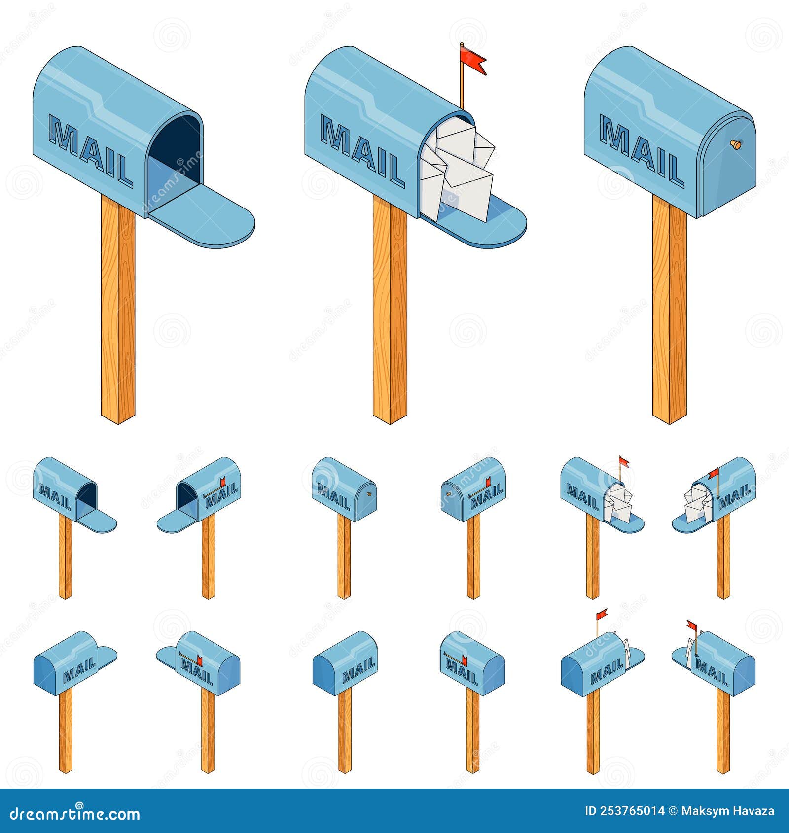 Mailbox. 3D Isometry, Isolate. an Image of a Mailbox with the ...