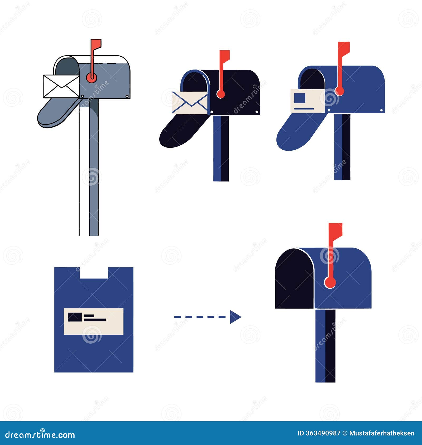 Outgoing Messages 3d Icon Model Cartoon Style Concept. Render ...