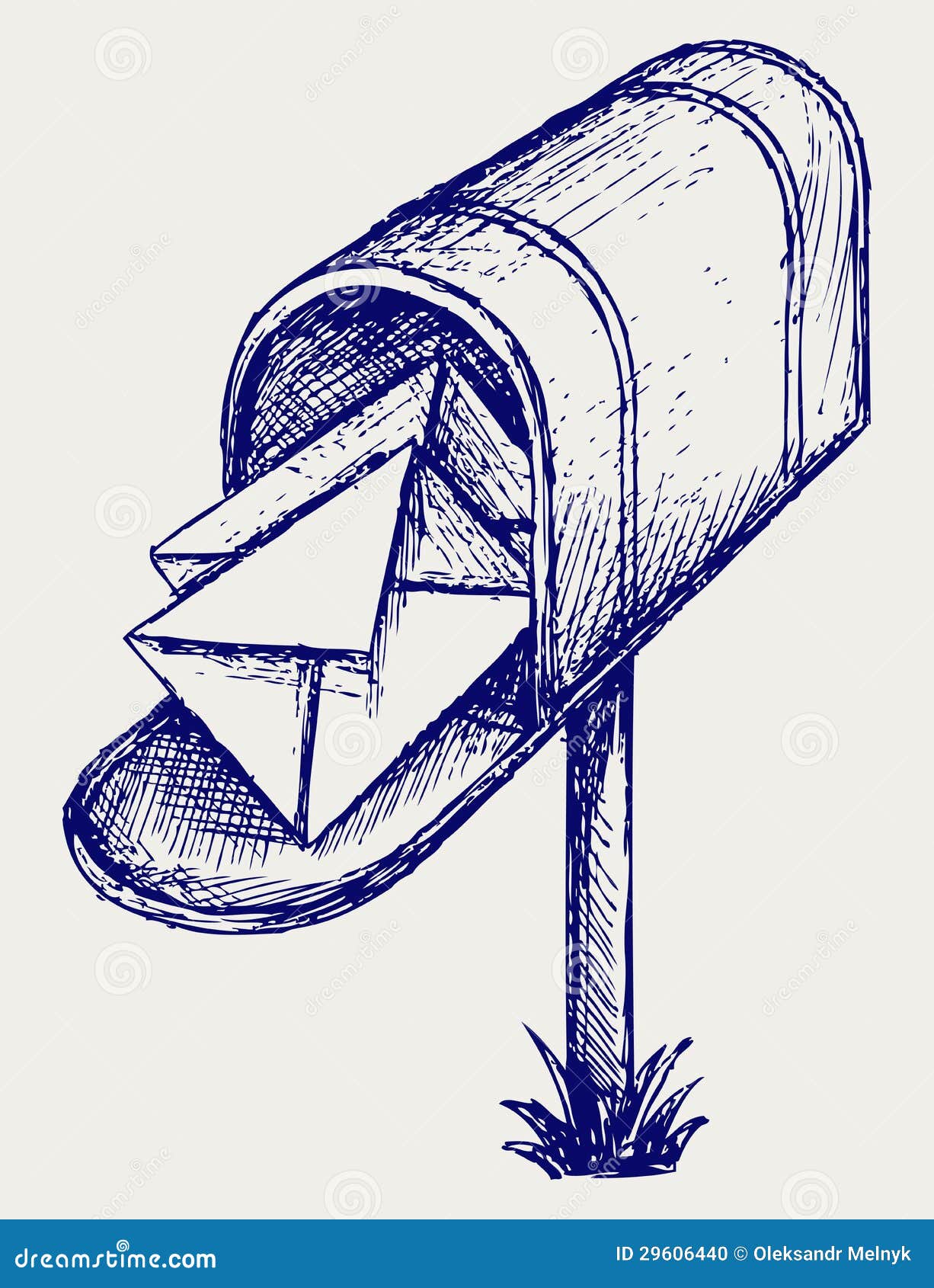 Mailbox. Doodle style stock vector. Illustration of artwork - 29606440