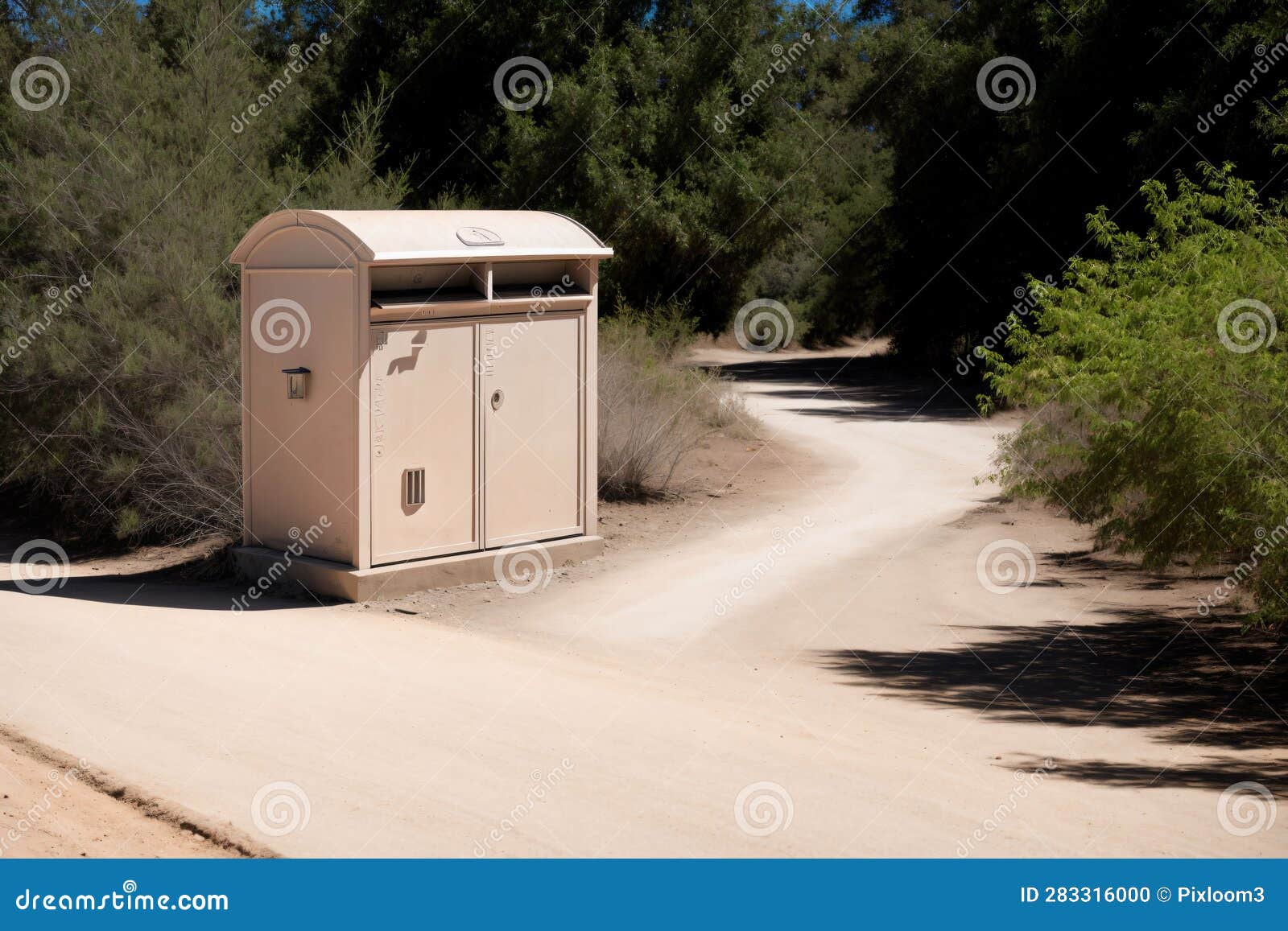 A Mailbox at the End of a Long Dusty Driveway Stock Illustration ...