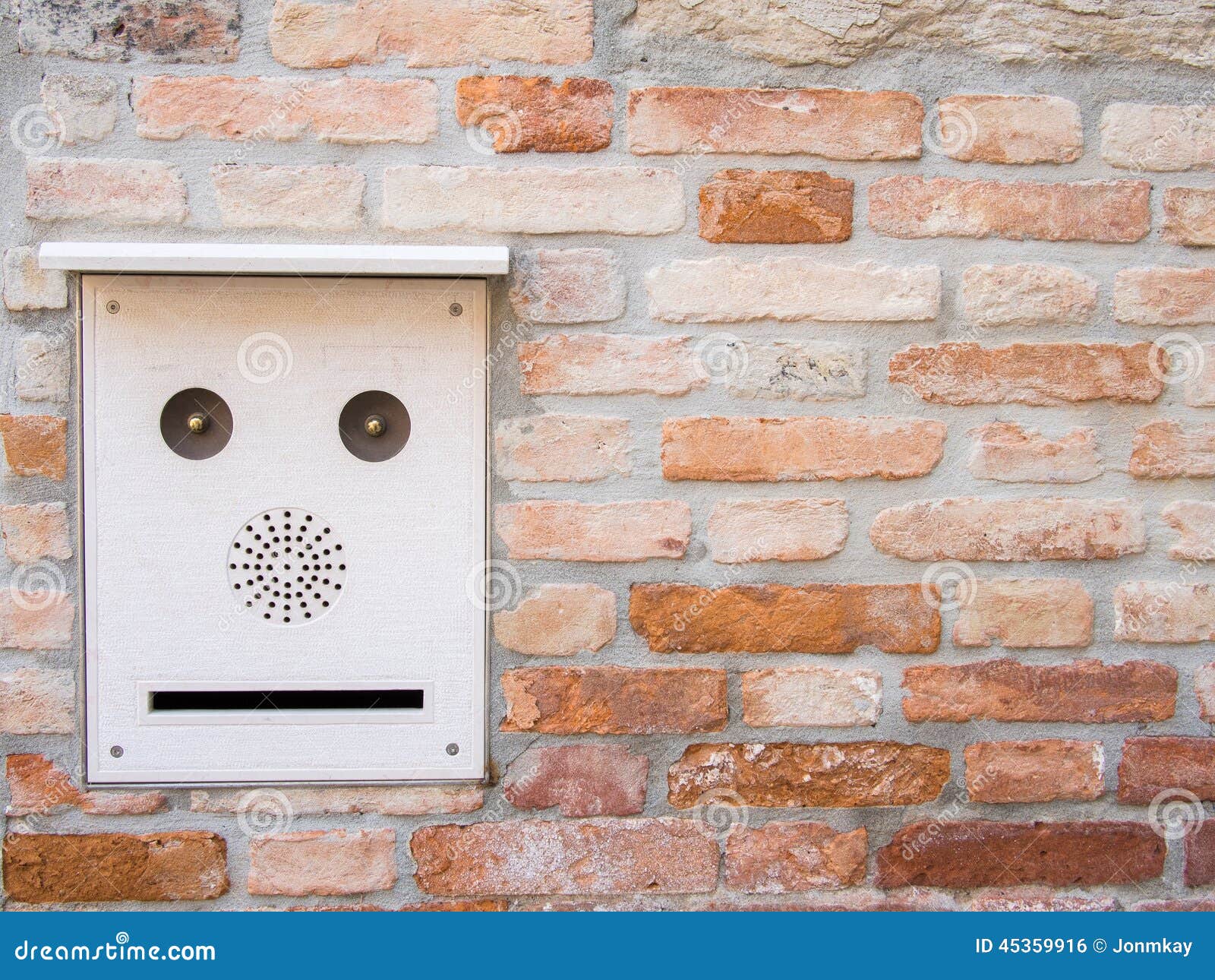 Mailbox Face stock photo. Image of color, nose, brick - 45359916
