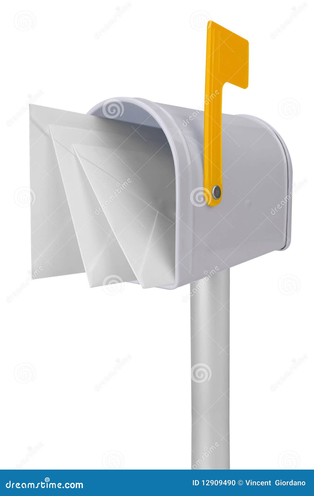 Mailbox with flag stock photo. Image of send, package - 12909490