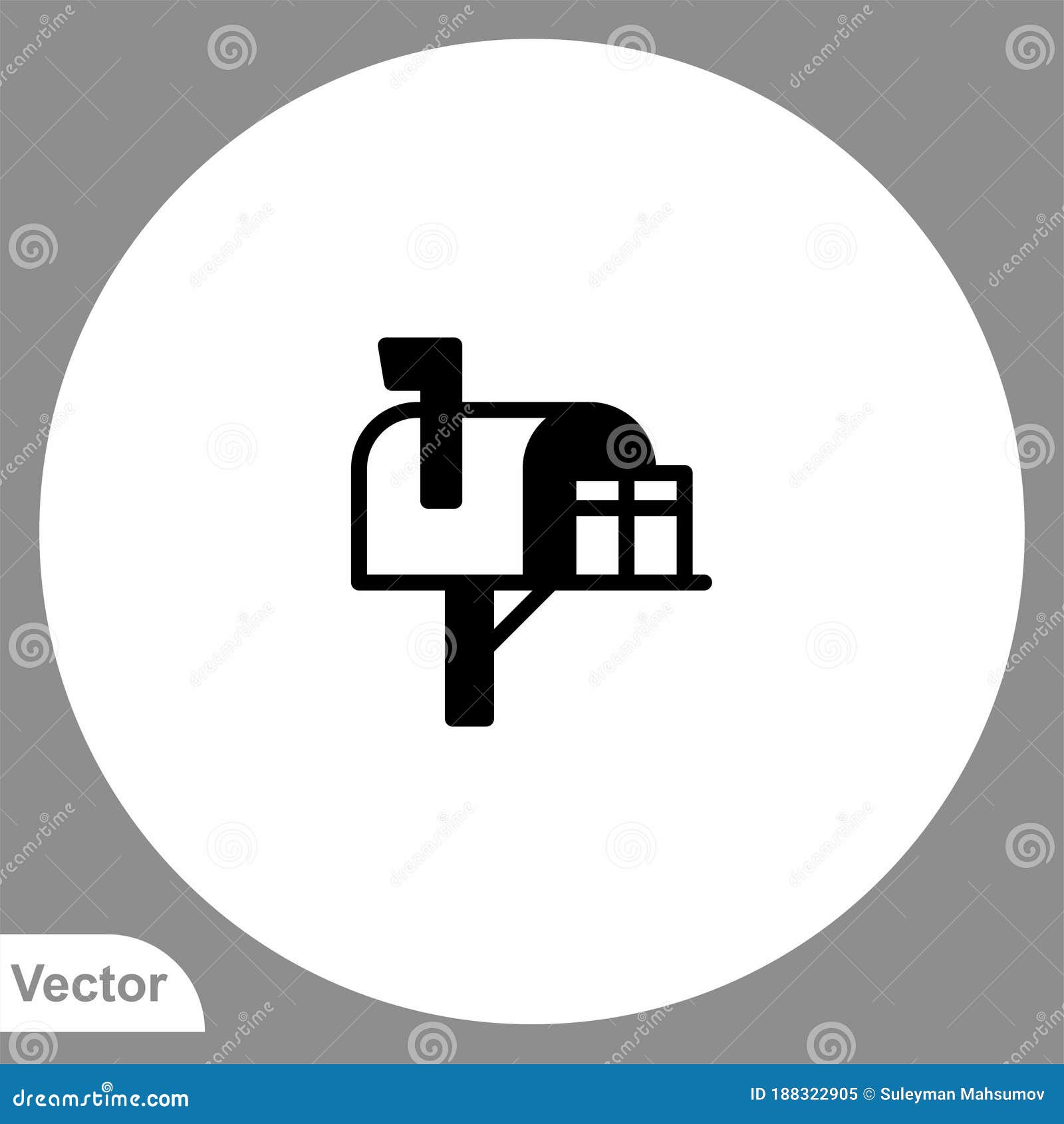 Mailbox Vector Icon Sign Symbol Stock Vector - Illustration of creative ...