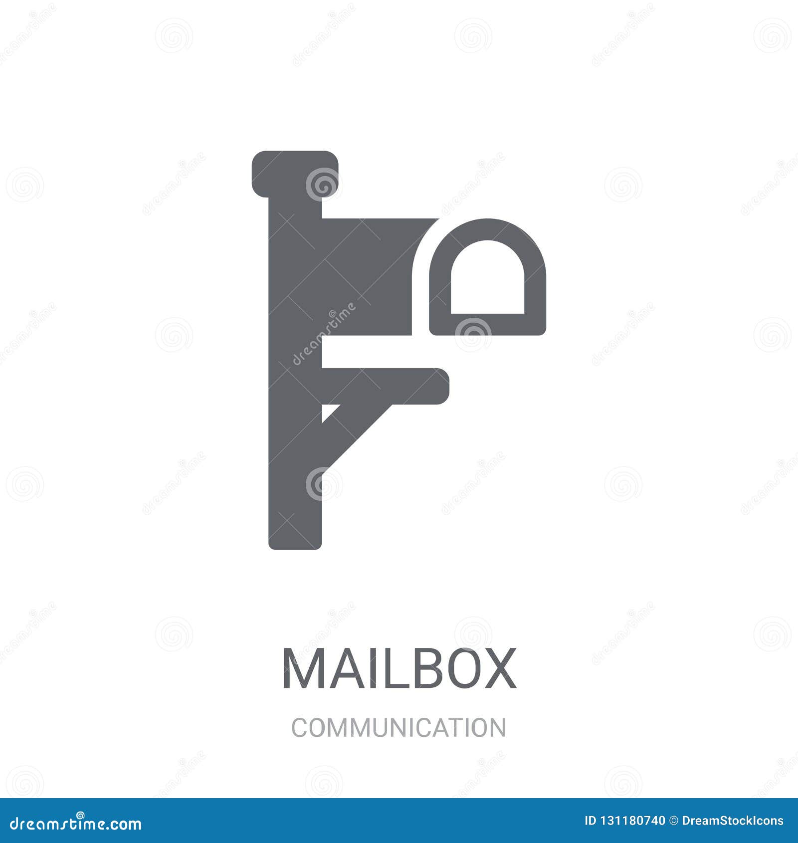 Mailbox Icon. Trendy Mailbox Logo Concept on White Background Fr Stock ...