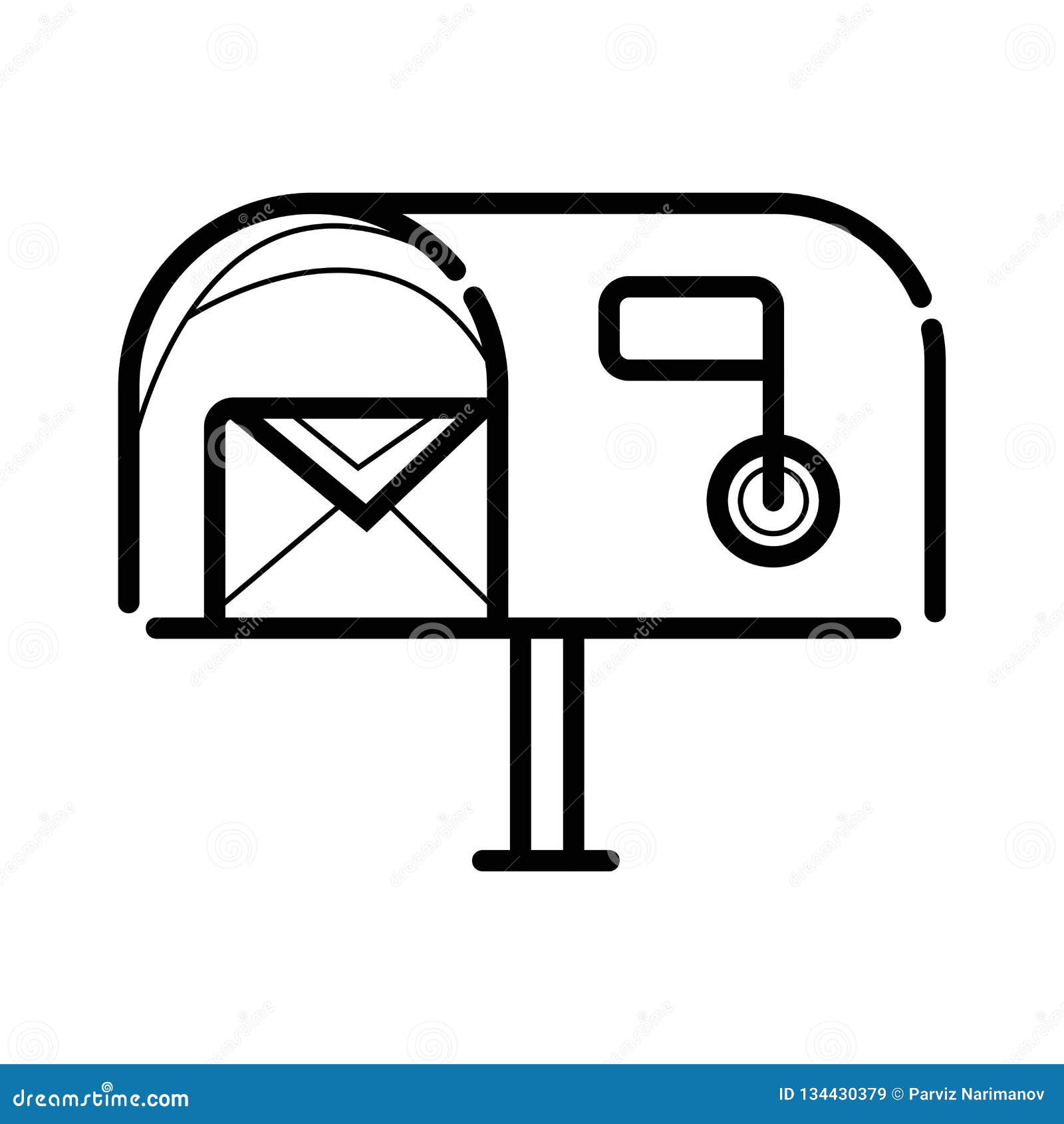 Mailbox icon vector stock illustration. Illustration of business ...