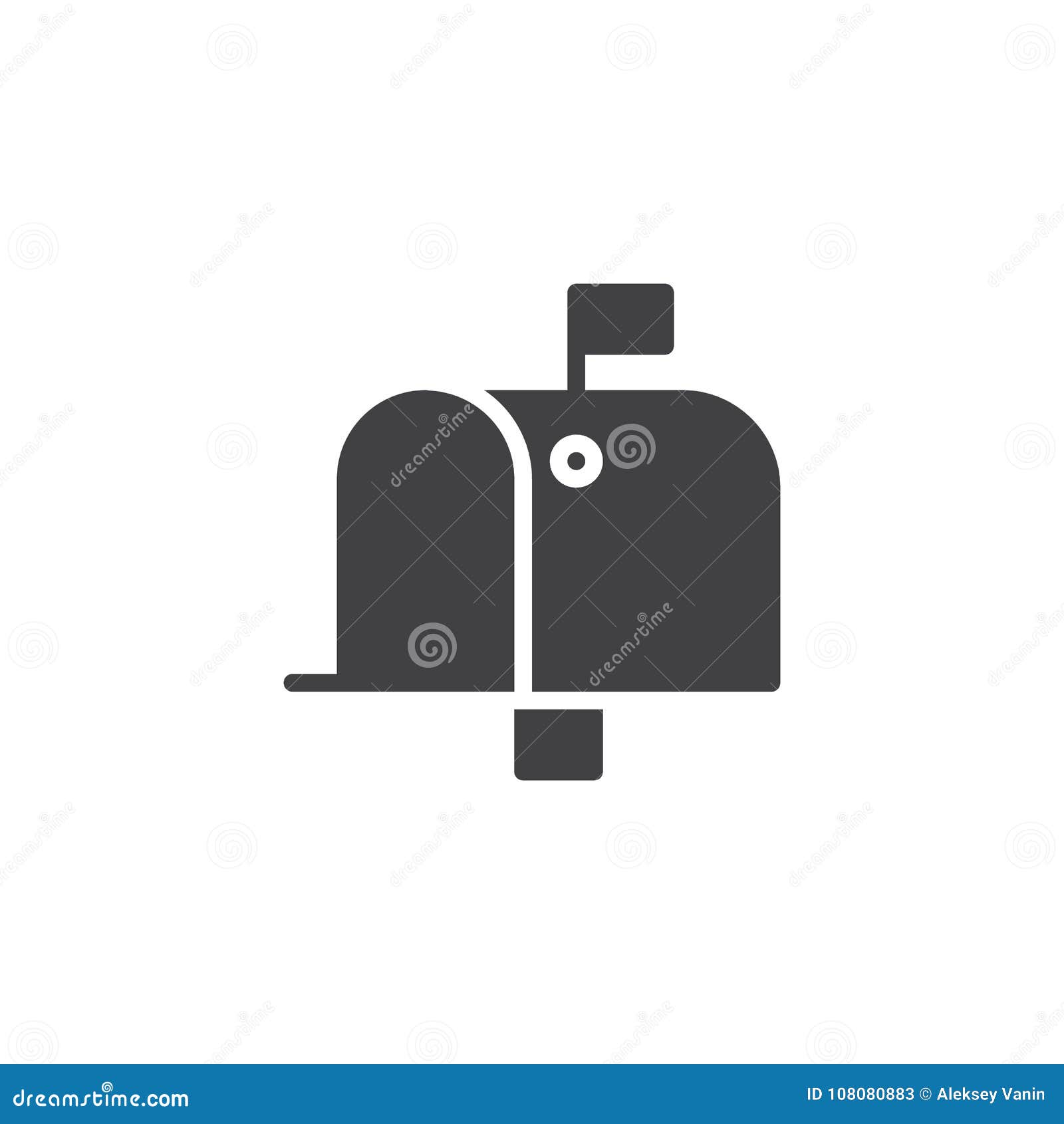 Mailbox icon vector stock vector. Illustration of container - 108080883