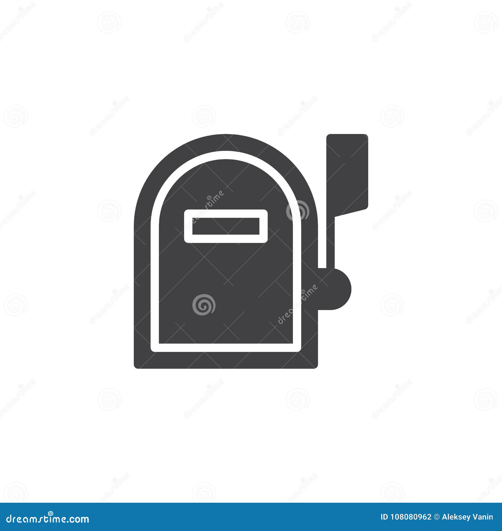 Mailbox icon vector stock vector. Illustration of graphics - 108080962