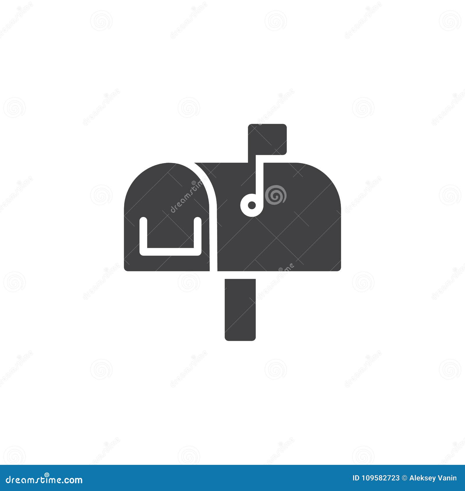 Mailbox icon vector stock vector. Illustration of symbol - 109582723