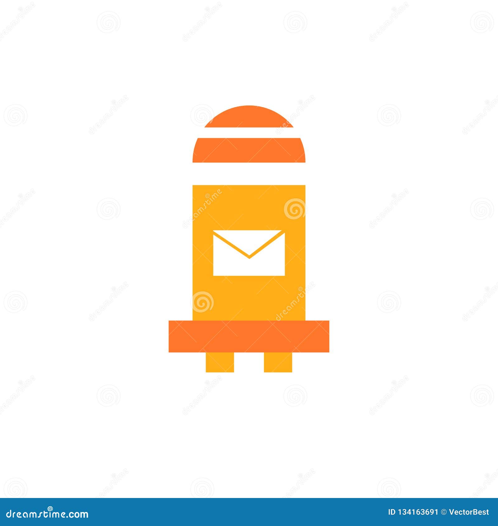 Mailbox Icon Vector Sign and Symbol Isolated on White Background Stock ...