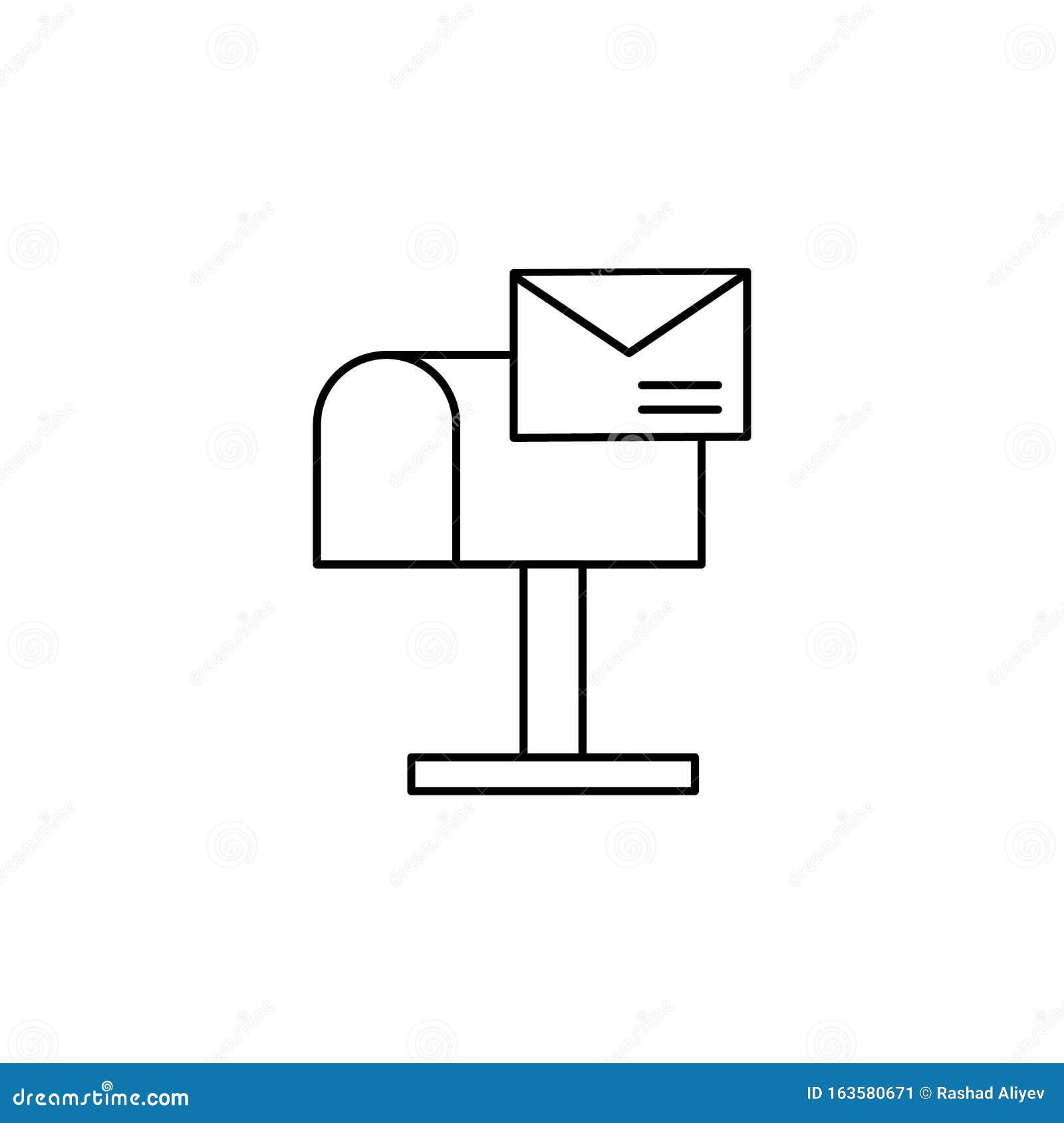 Mailbox, Mail, Send Icon. Simple Line, Outline Vector of Information ...