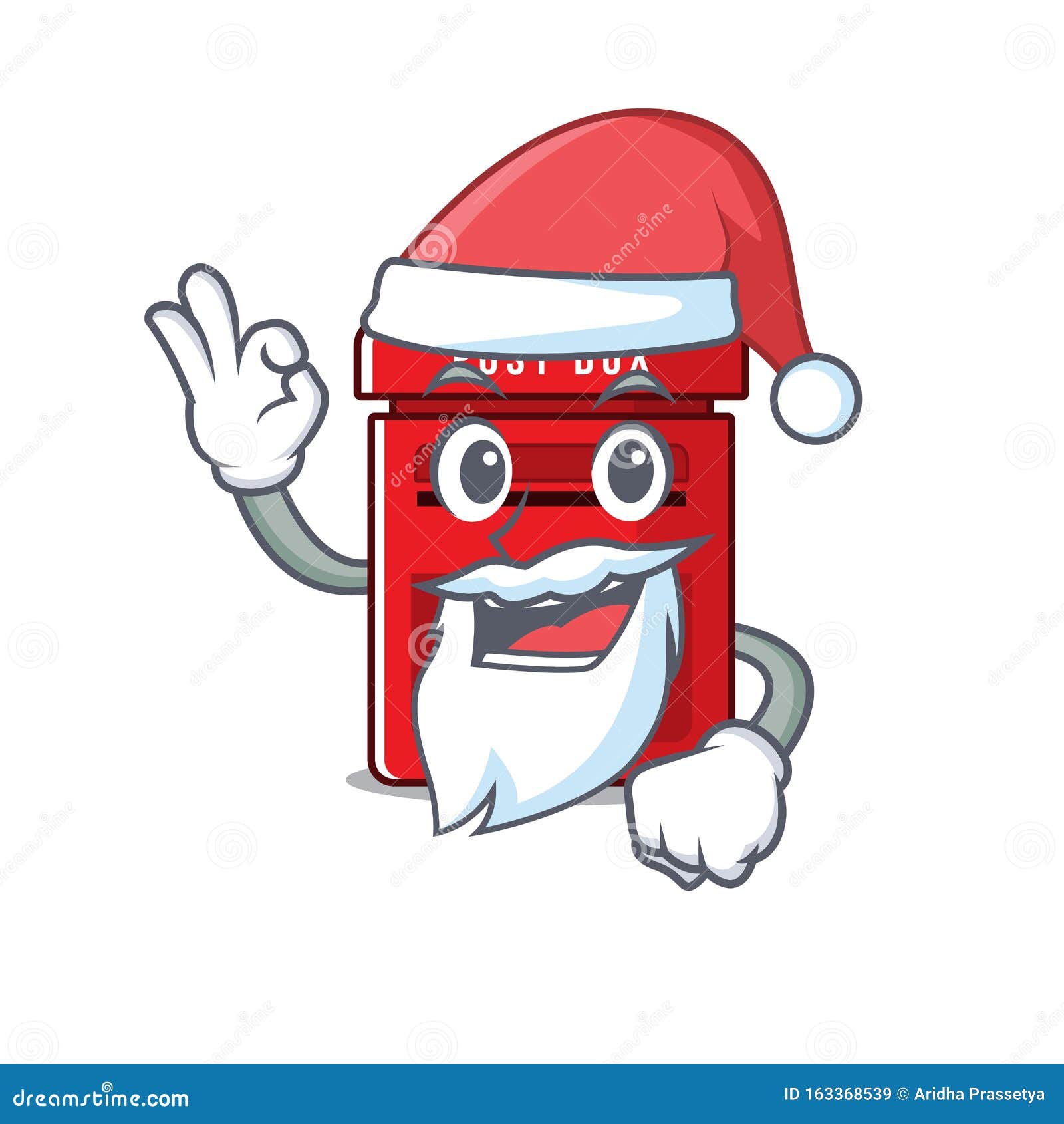 Mailbox with a the Mascot Cartoon Santa Claus Stock Vector ...