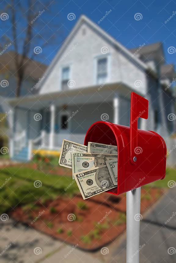 Mailbox with money stock image. Image of cash, money, package - 9114605