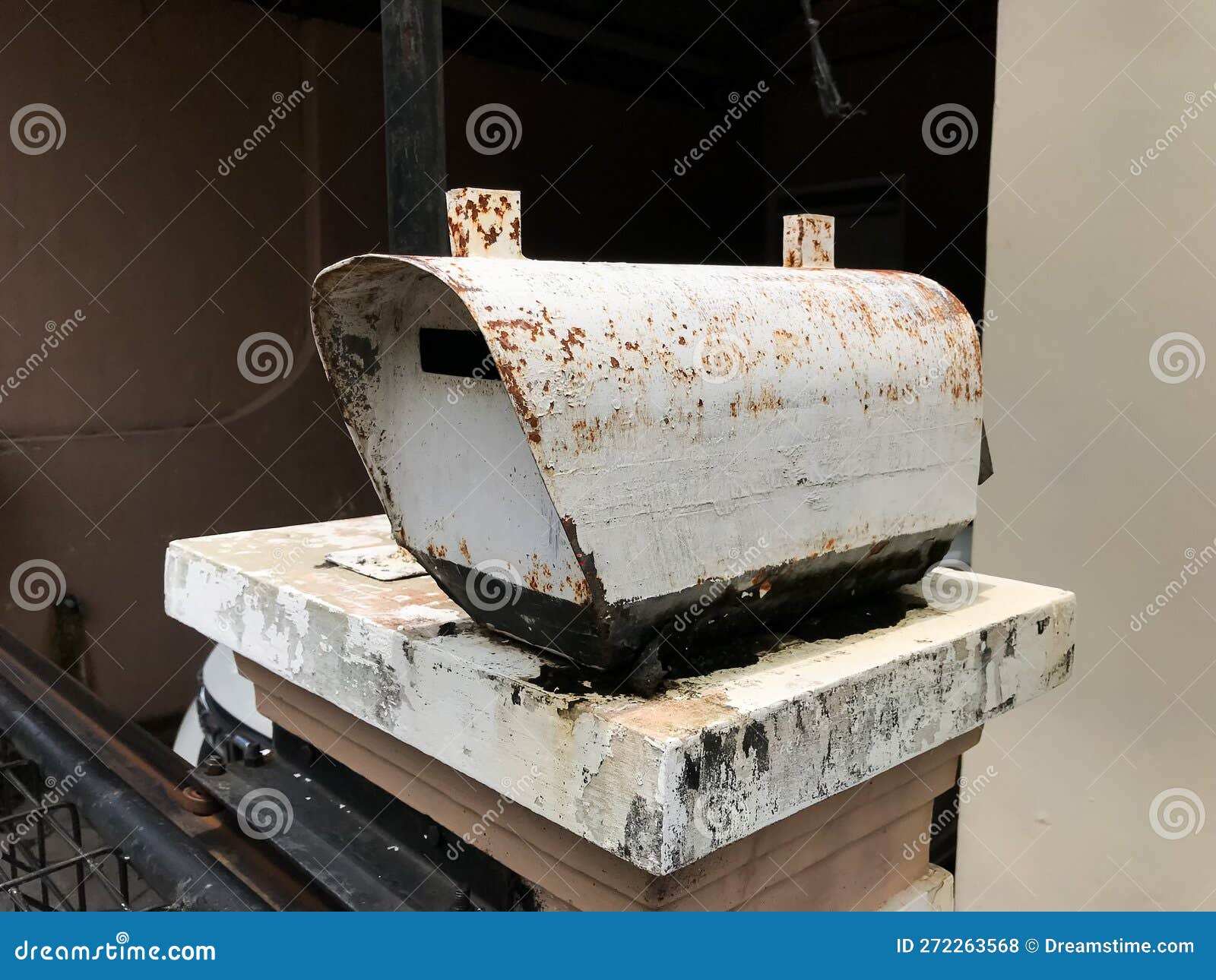 A Mailbox that is Old and Has a Lot of Rust Stock Photo - Image of ...