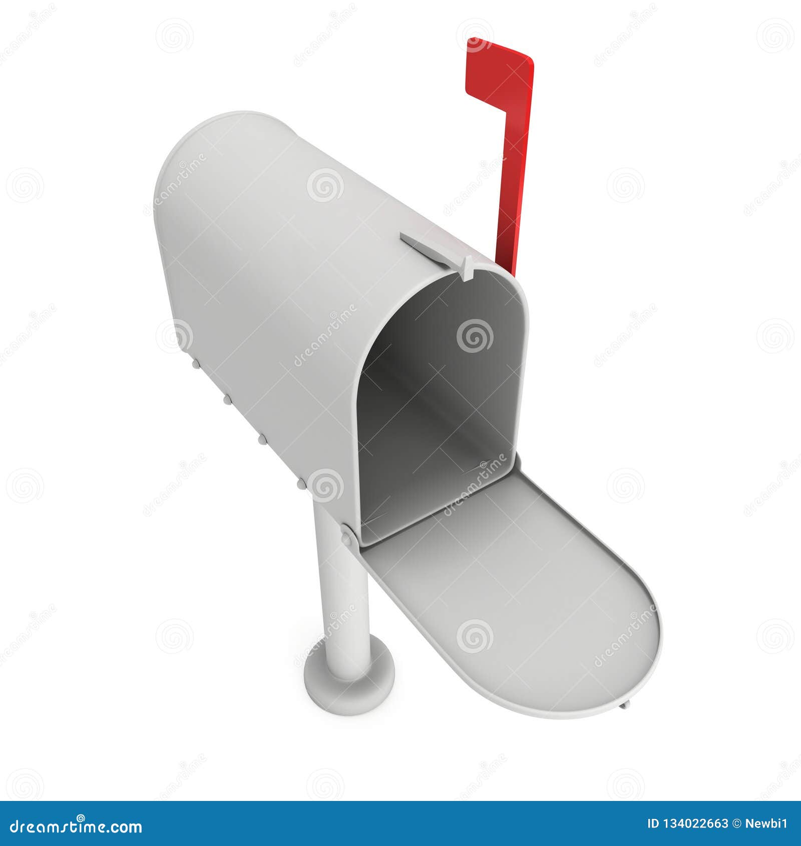 Mailbox with open door 3d stock illustration. Illustration of email ...