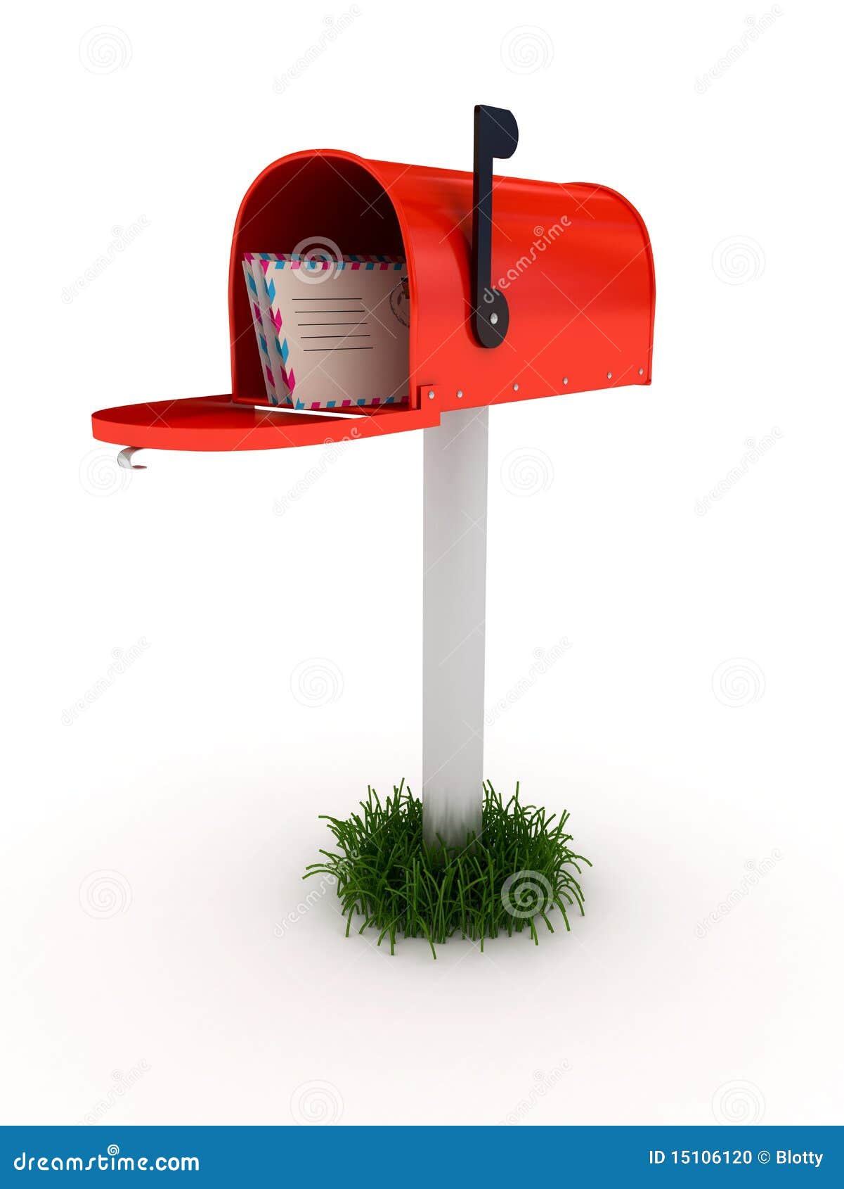 Mailbox Over White Background Stock Illustration - Illustration of ...