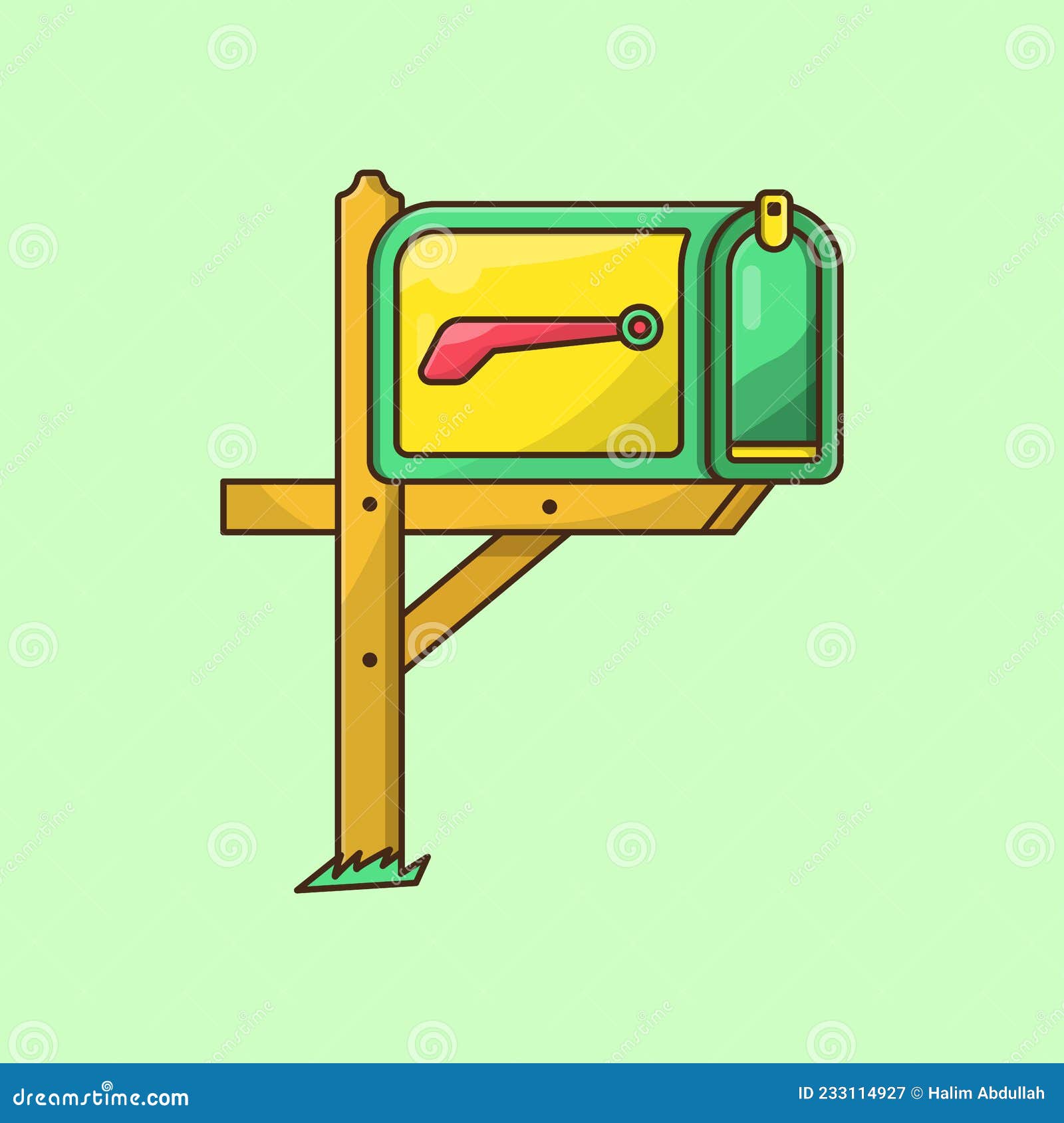Mailbox Post Cartoon Vector Illustration Suitable for Your Project ...