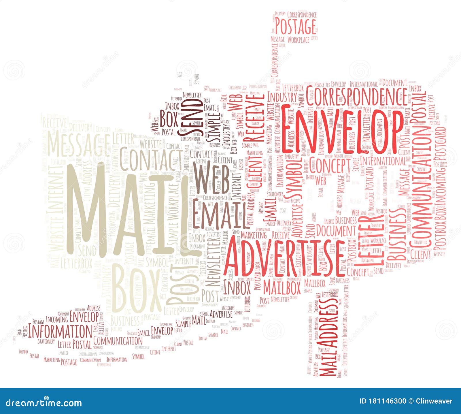 Mailbox and Postal Service Word Cloud Art Poster Illustration Stock ...