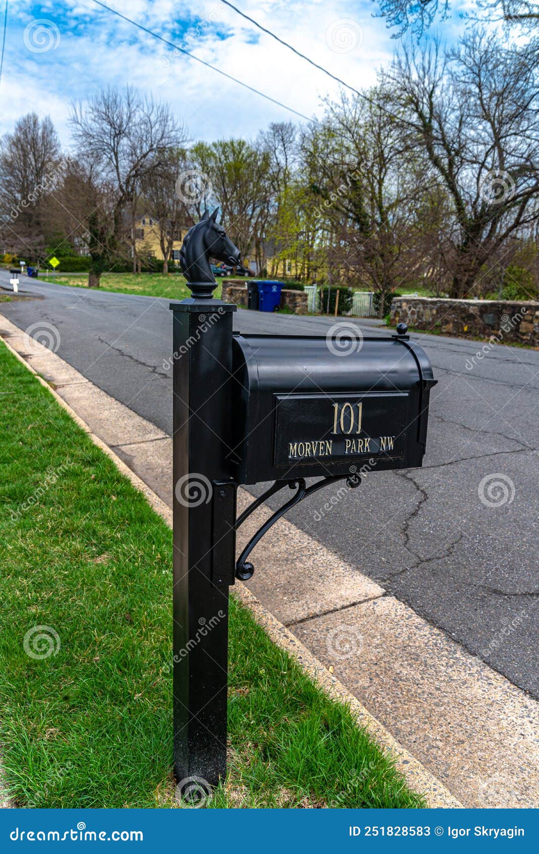 Mailbox on the road stock image. Image of post, mailbox - 251828583