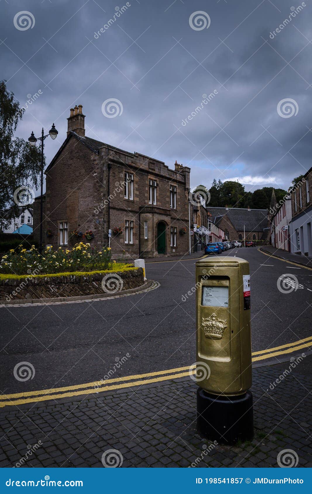 A Mailbox on a Street in Dunblane, Stirling, Scotland Stock Image ...
