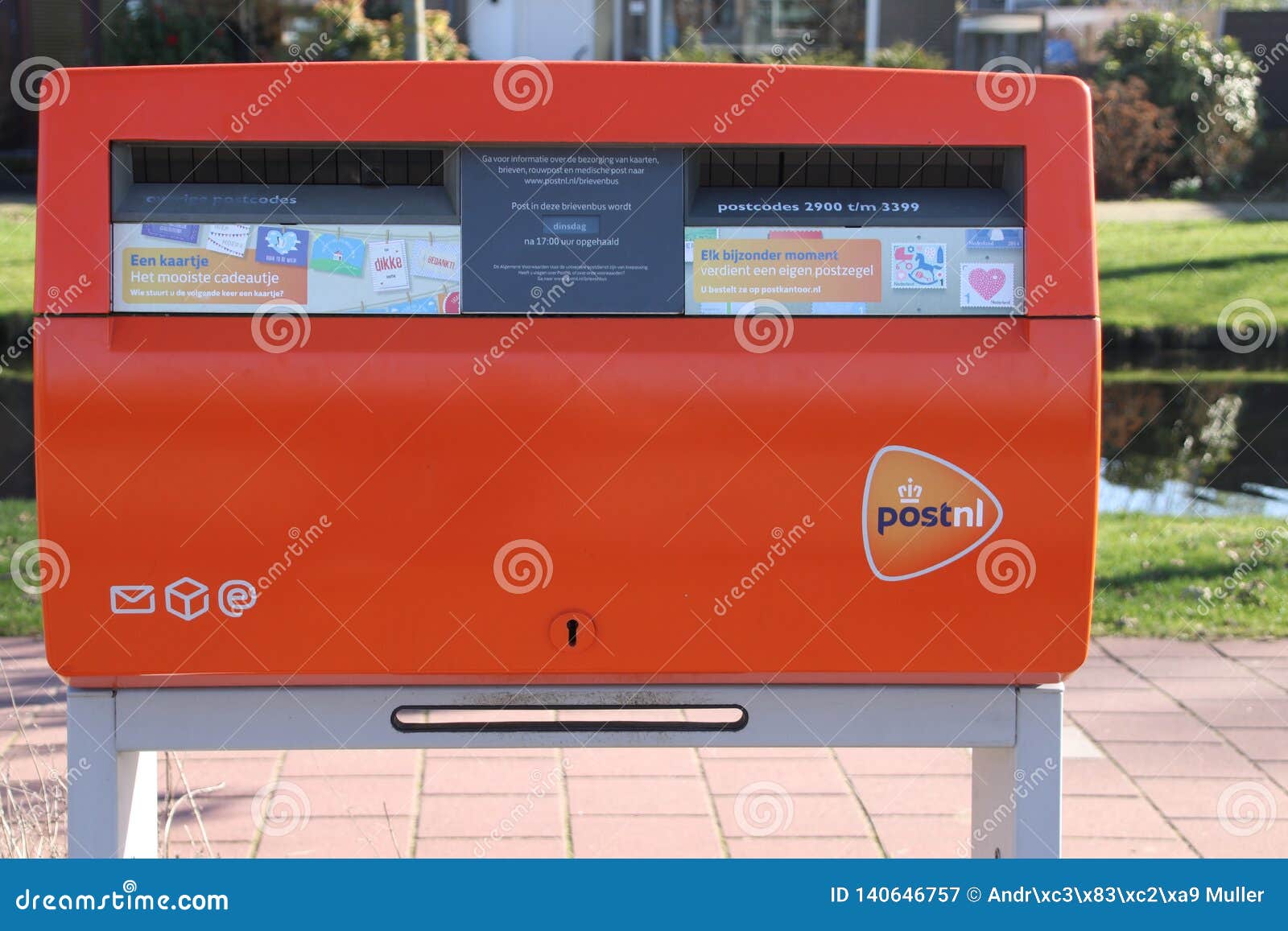 Mailbox on the Streets of the Netherlands Owned by PostNL with Dynamic ...