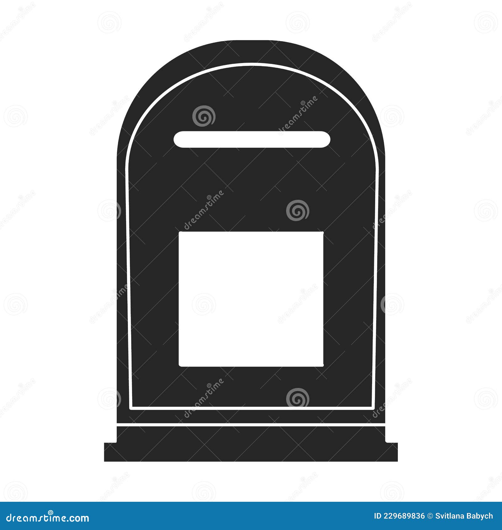 Mailbox Vector Icon.Black Vector Icon Isolated on White Background ...