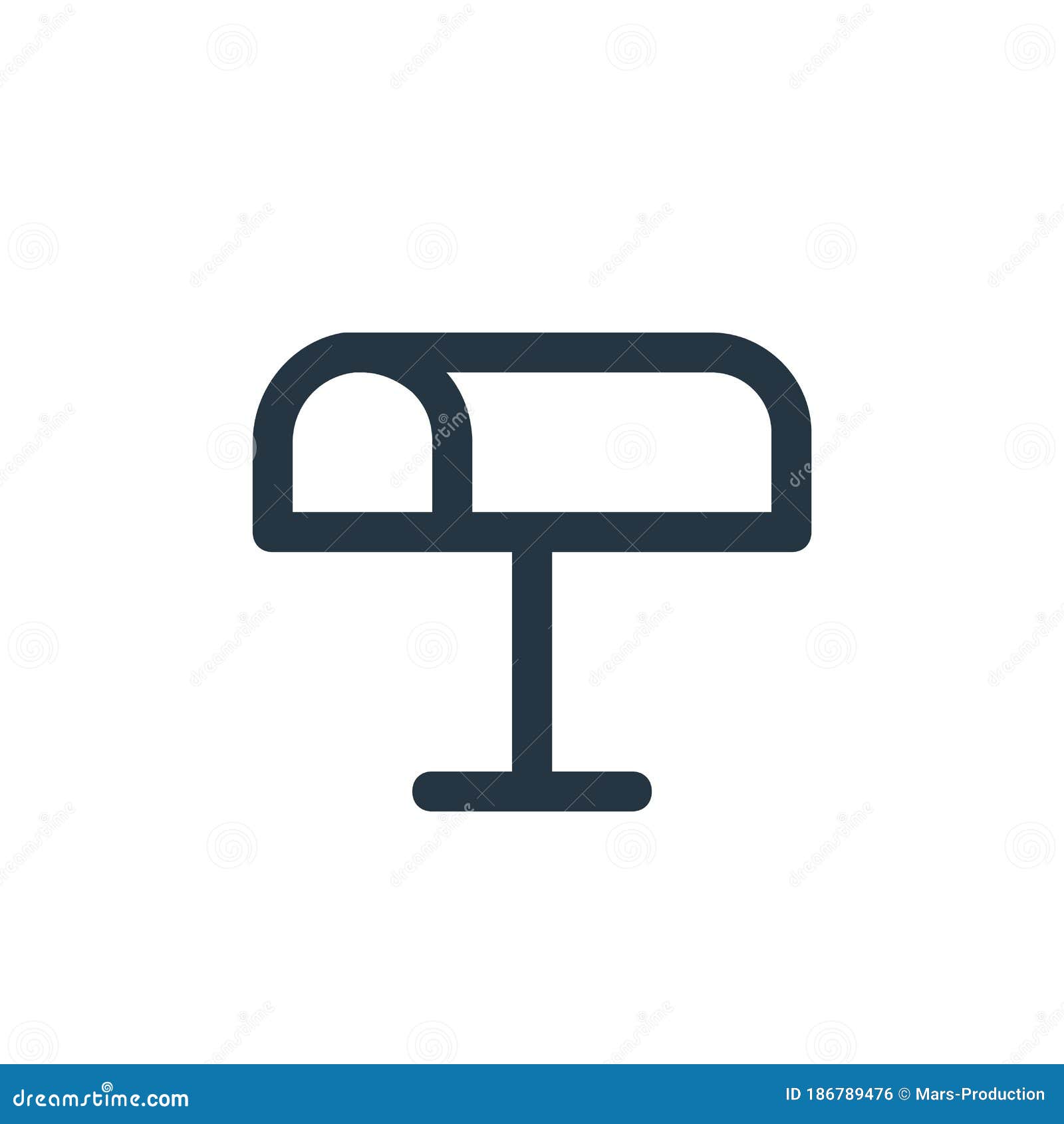 Mailbox Vector Icon. Mailbox Editable Stroke. Mailbox Linear Symbol for ...