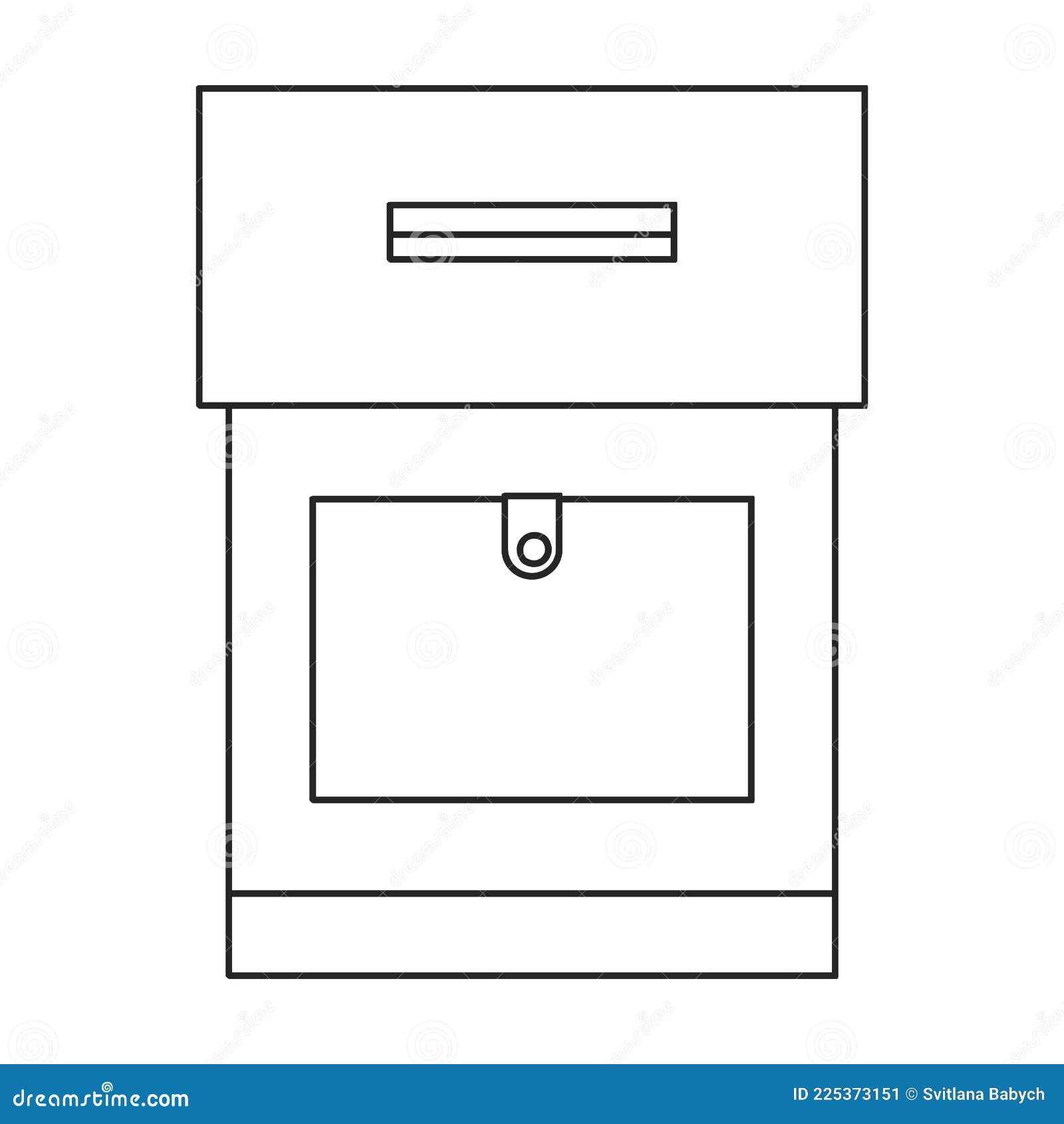 Mailbox Vector Icon.Outline Vector Icon Isolated on White Background ...