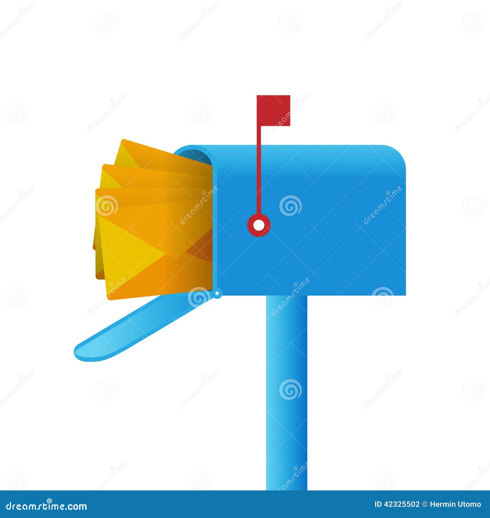 Mailbox stock vector. Illustration of mails, note, full - 42325502