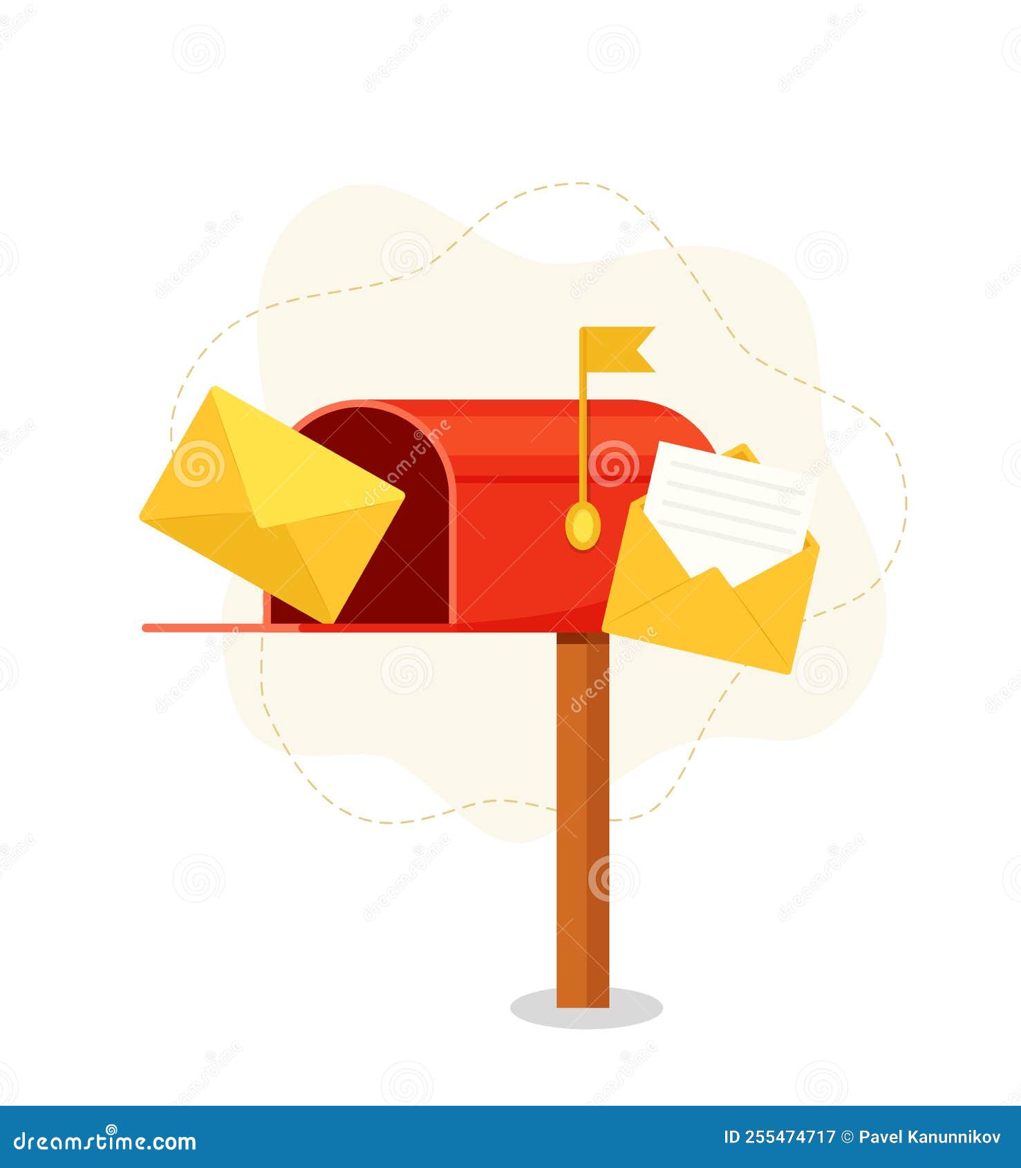 Mailbox Vector Illustration Isolated on White, Flat Post Office Box ...