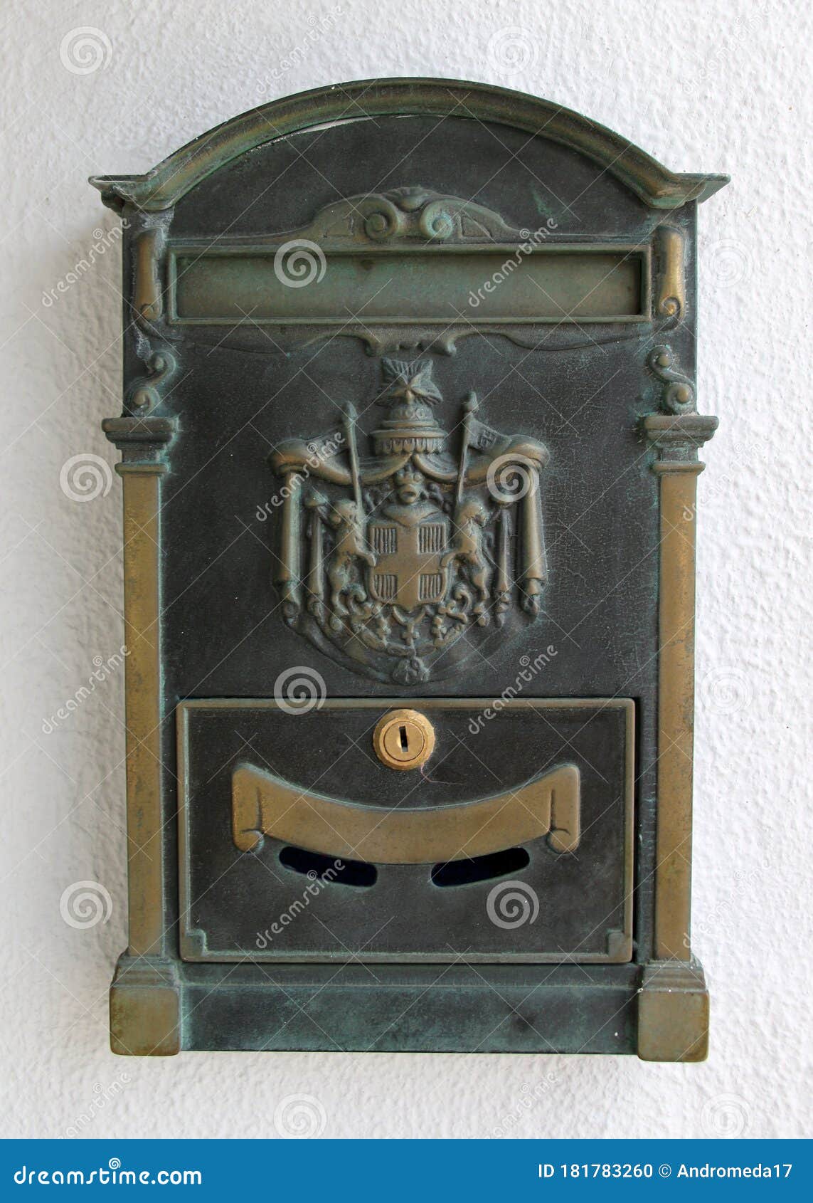 Mailbox on the Wall of a House, Rhodes, Greece Stock Photo - Image of ...
