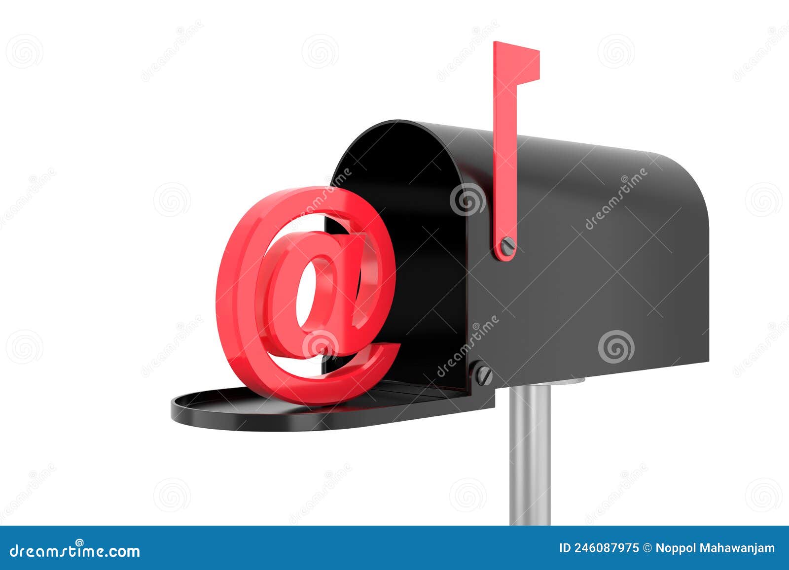 Mailbox Website Banner. 3D Rendering Stock Illustration - Illustration ...