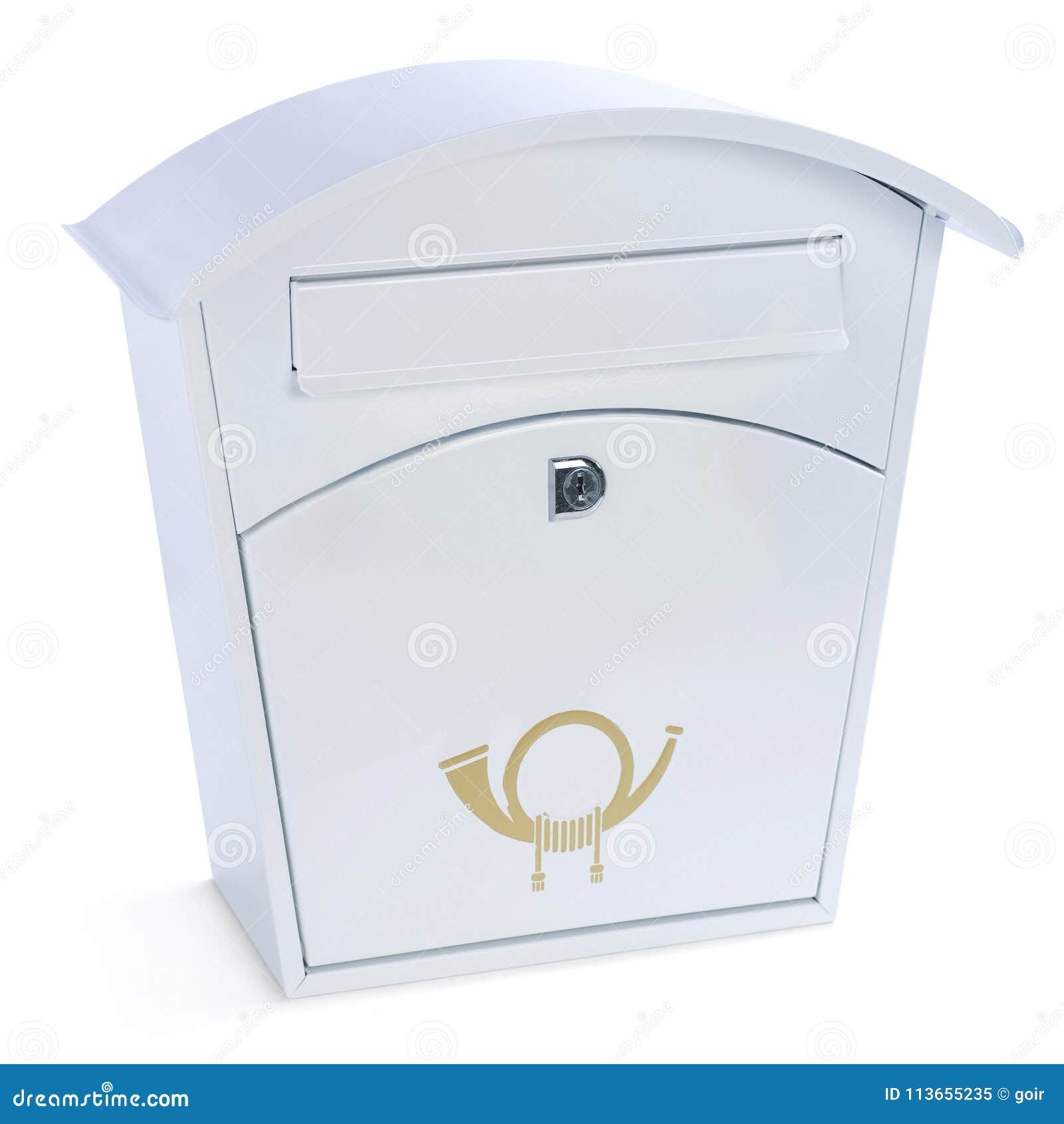 Mailbox on white stock image. Image of post, mailbox - 113655235