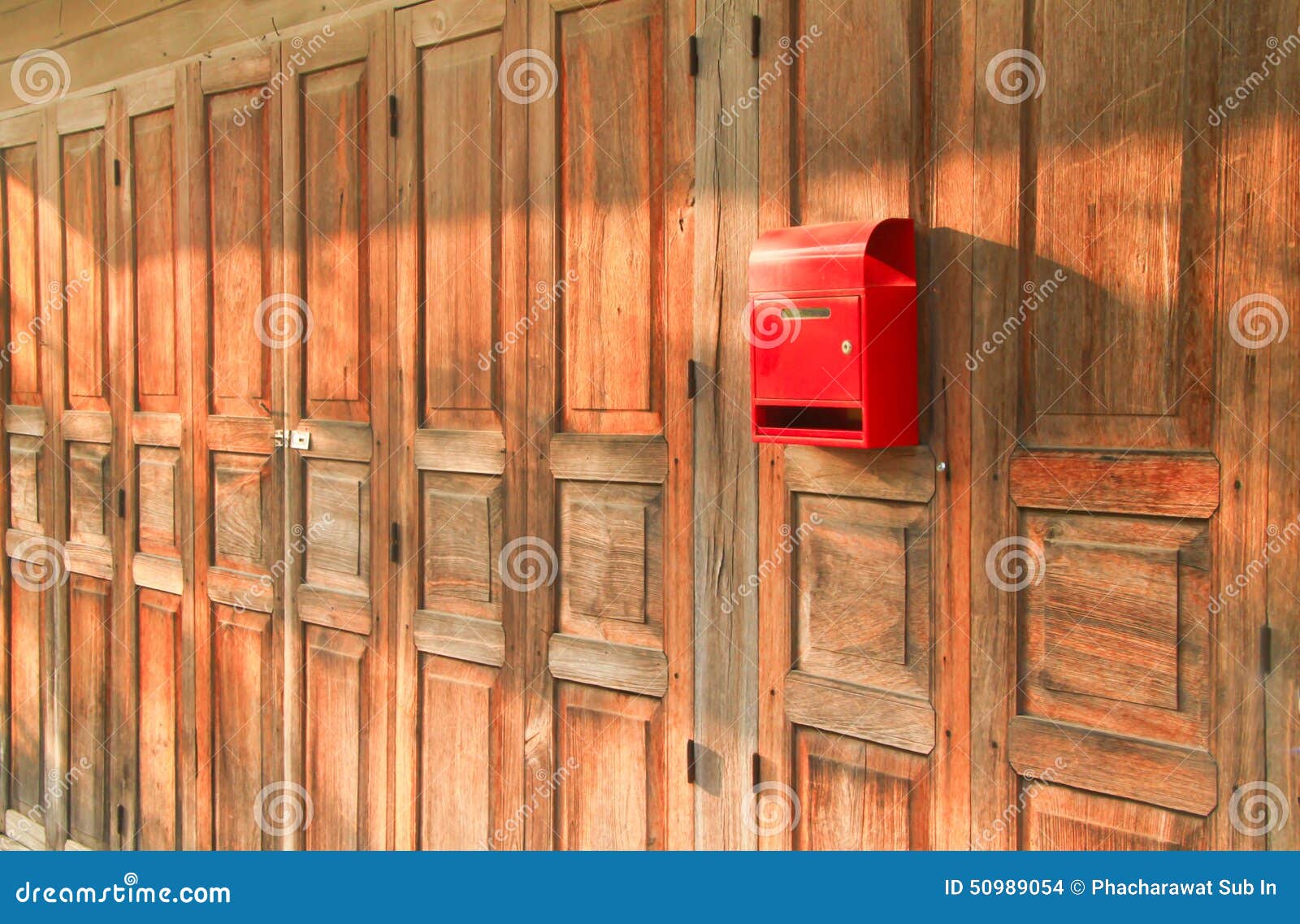 Mailbox on wood background stock photo. Image of aged - 50989054